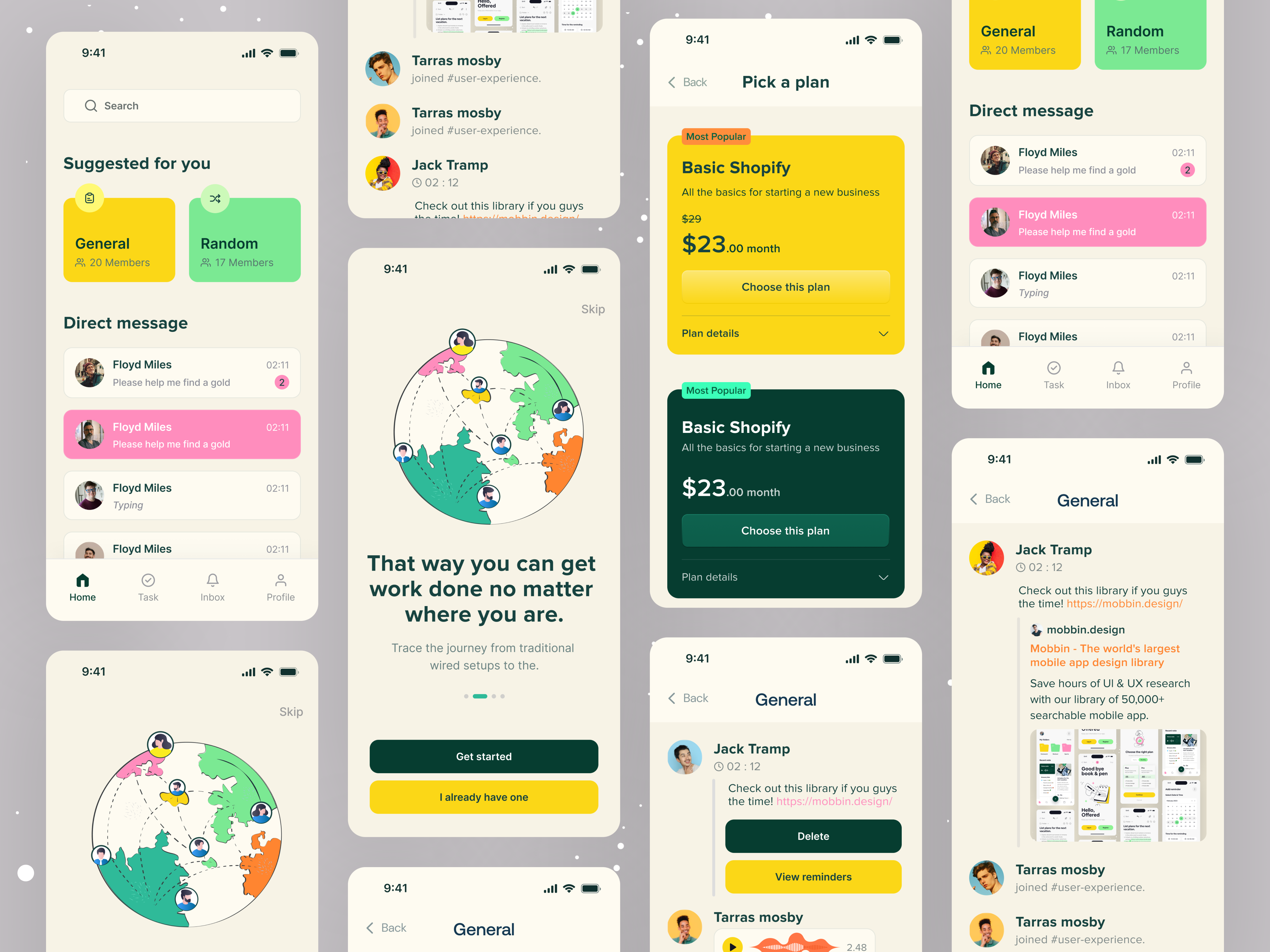 Communication App UI by Ofspace UX/UI on Dribbble