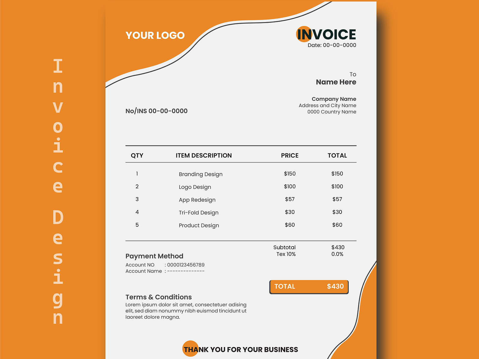 Invoice Design by Mahfuja begum Sraboni on Dribbble