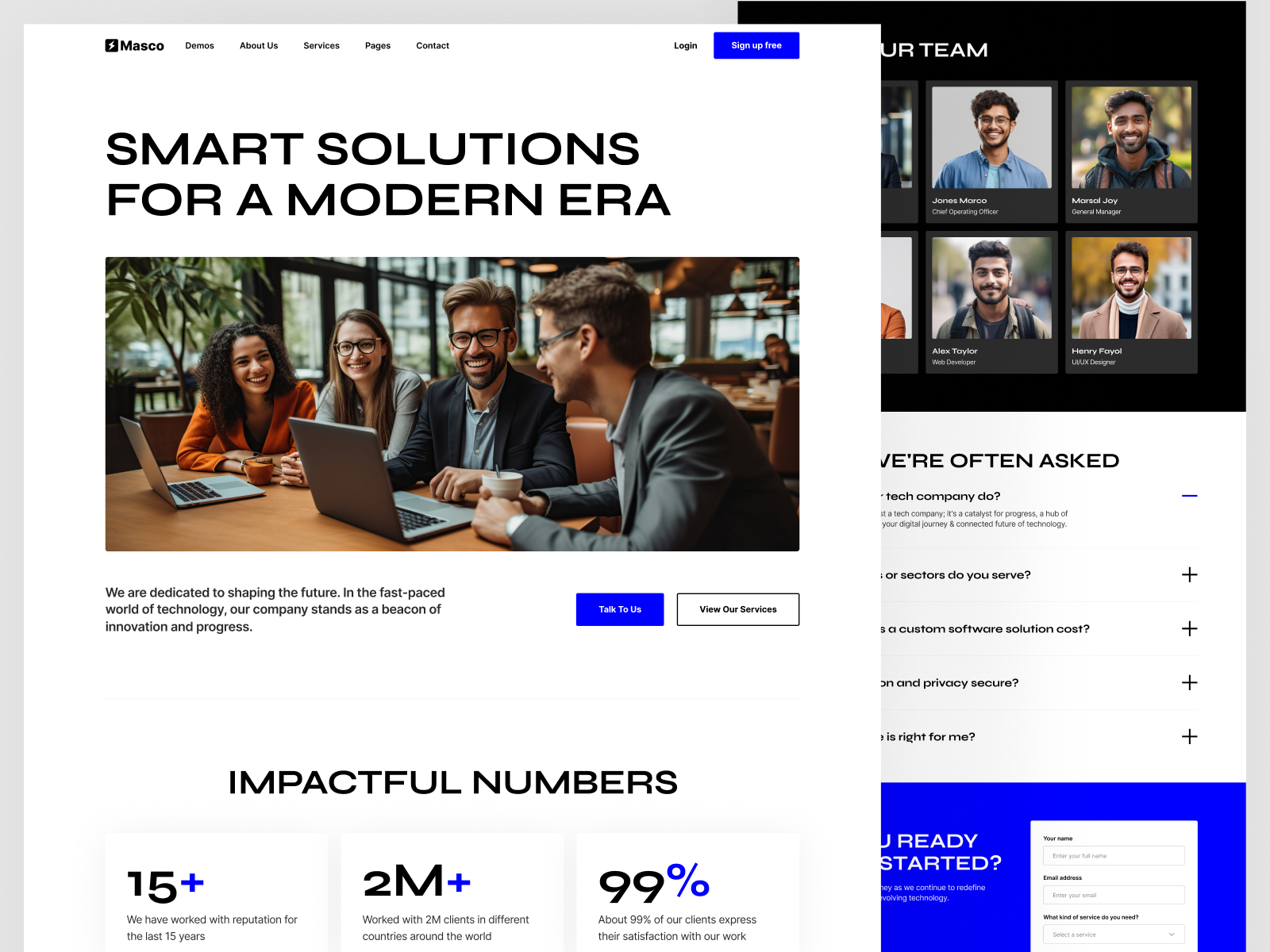 Masco IT Solutions Website Design by Faria Hossain on Dribbble