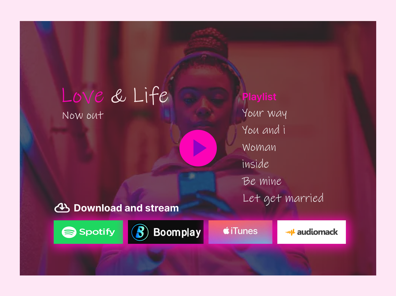 day 3 ... Album landing page by Eke Kalu on Dribbble