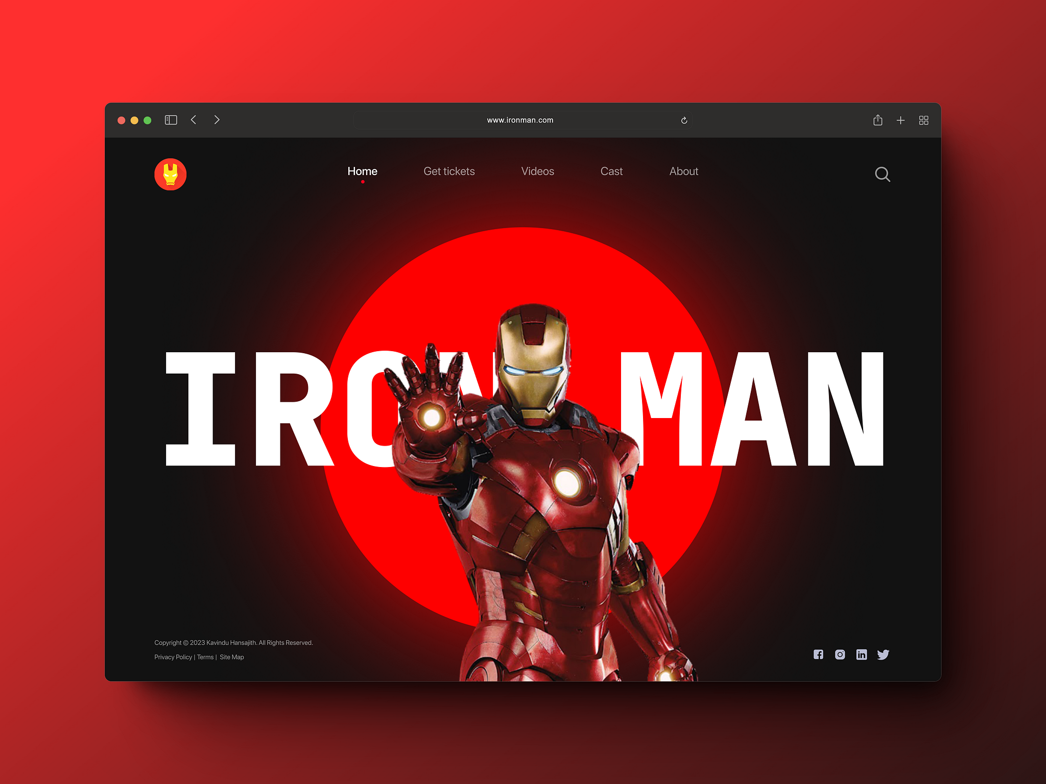 Iron Man Web UI by Kavindu Hansajith on Dribbble