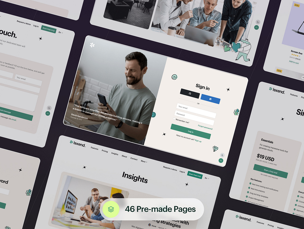Lexend - Multi-Layout SaaS Template by UniStudio on Dribbble