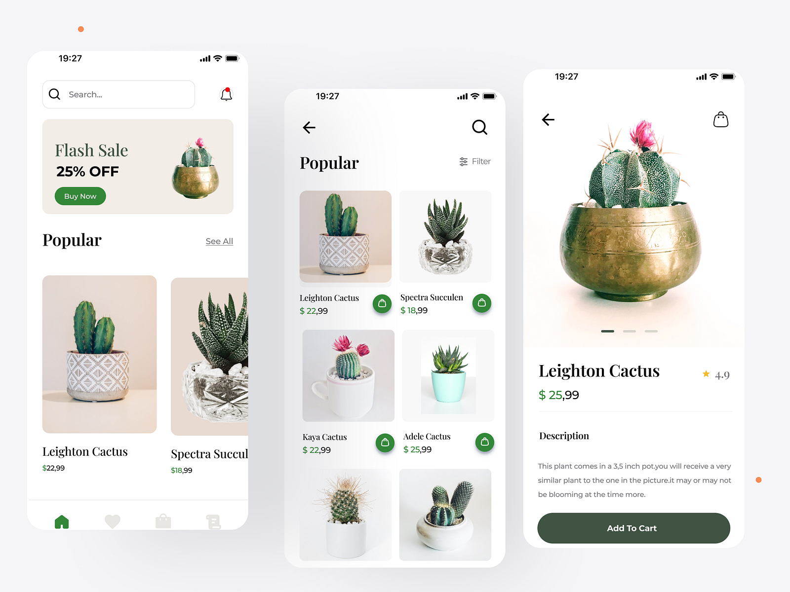 Simple UI Plant Shop by Farizal Hendra Putra Kusuma on Dribbble