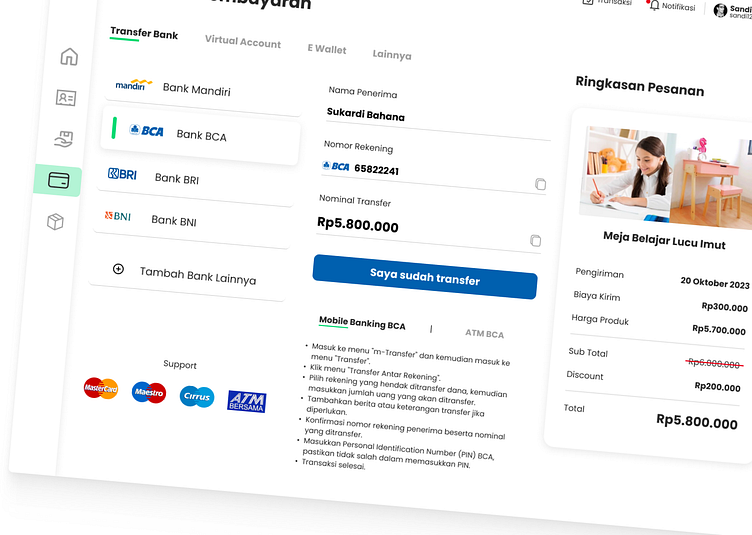 Payment Page - UI Design Modern Style Minimalist by Adi on Dribbble