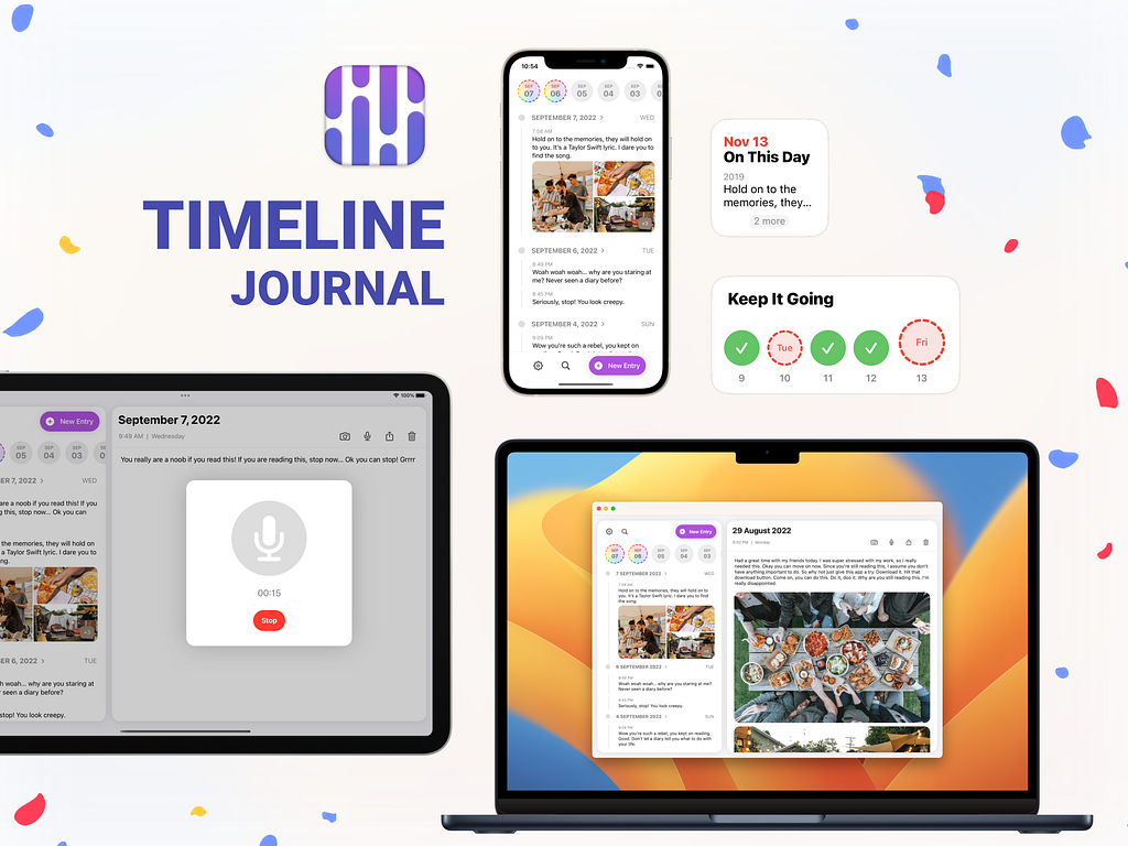 Timeline Journal - Diary in a Timeline by Umayanga Alahakoon on Dribbble