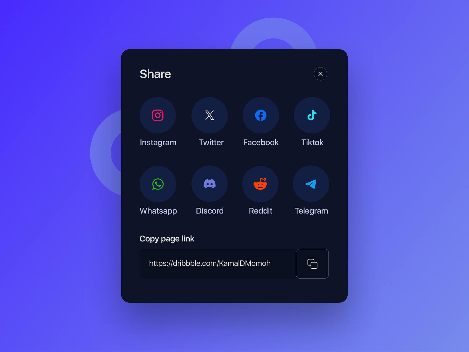 Share Pop Up Dialog Box By Kamal D Momoh On Dribbble 