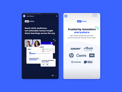 UserTesting - IG Story Ads by Kate Payba for Hey Digital on Dribbble