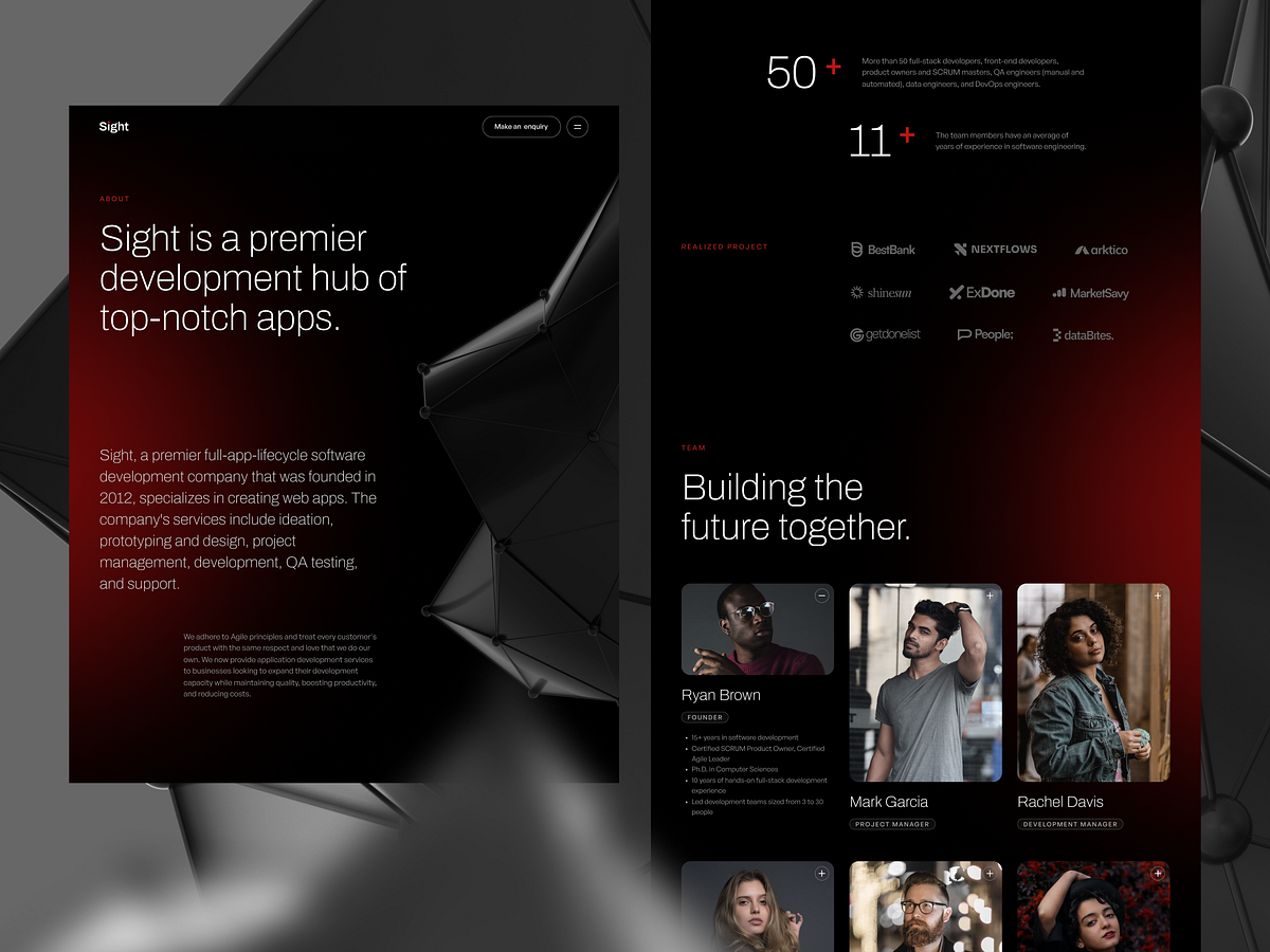 Software Developer Agency - About Us Page by Taufiq Anshori for SLAB Design Studio on Dribbble
