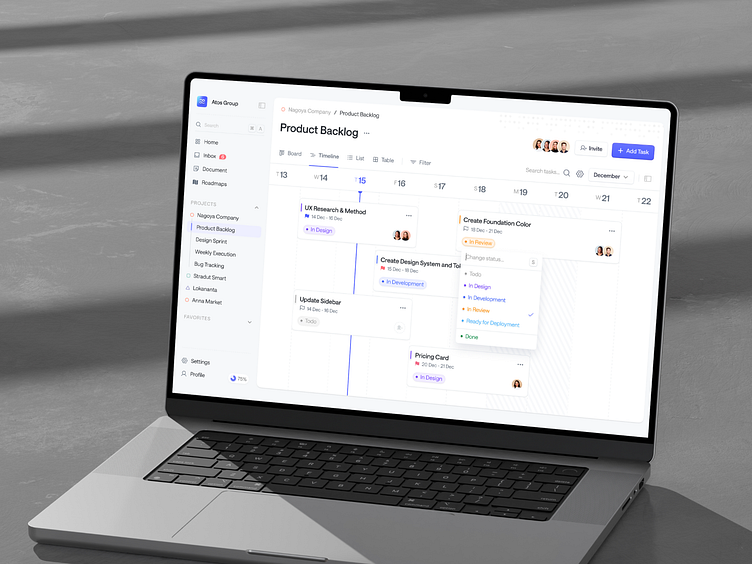 Atos - Task Management Dashboard by Azie Melasari for Odama on Dribbble Atos - Task Management Dashboard by Azie Melasari for Odama on Dribbble