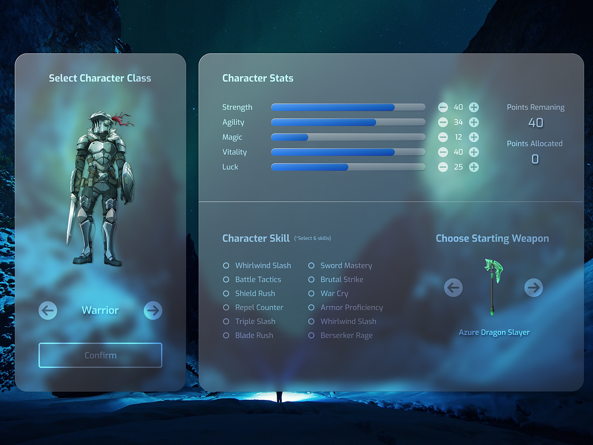 Browse thousands of Character Creation UI images for design inspiration ...