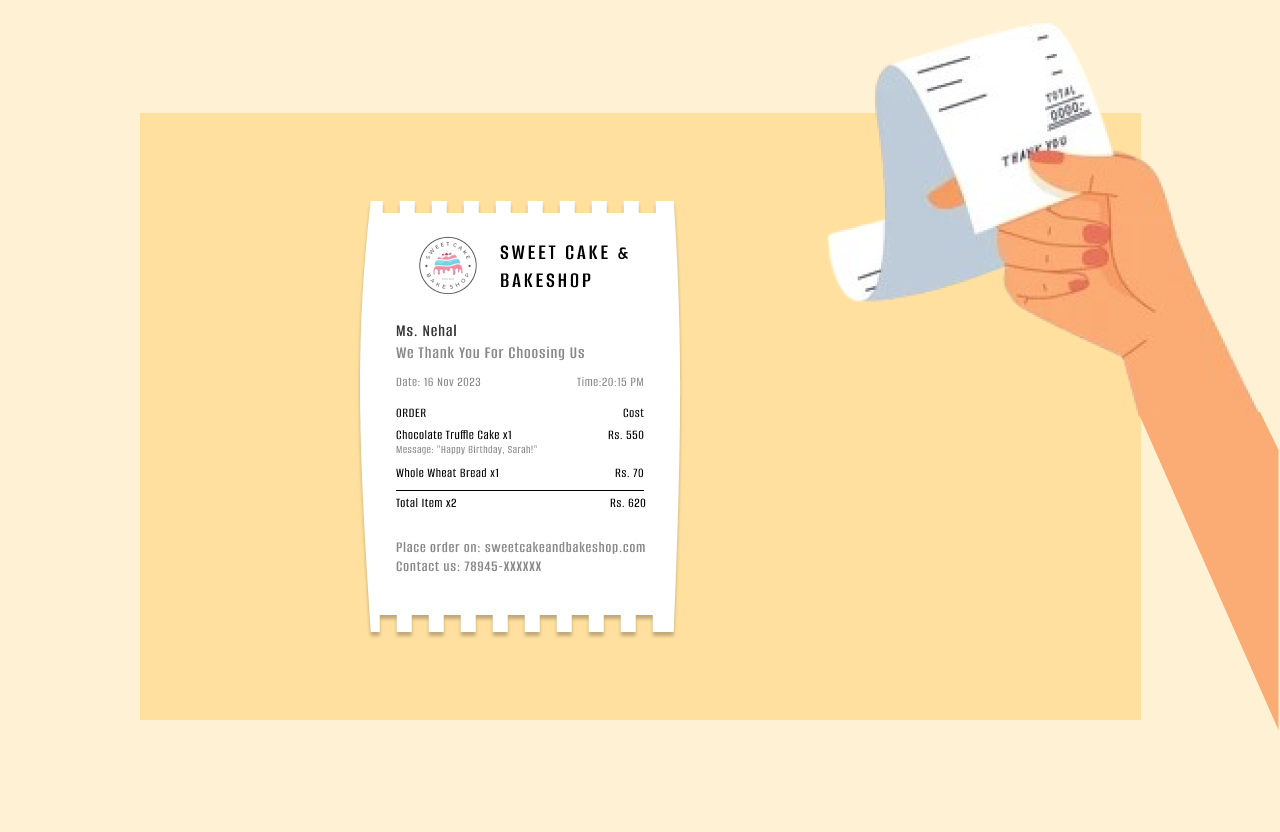 Day 17 Purchase Receipt by Nehal Patidar on Dribbble