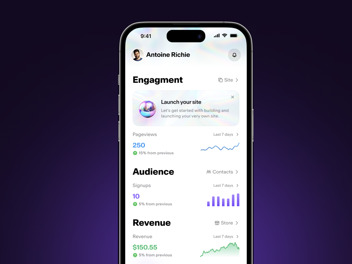 Hype App Goals by Jean-Bertrand Uwilingiyimana on Dribbble