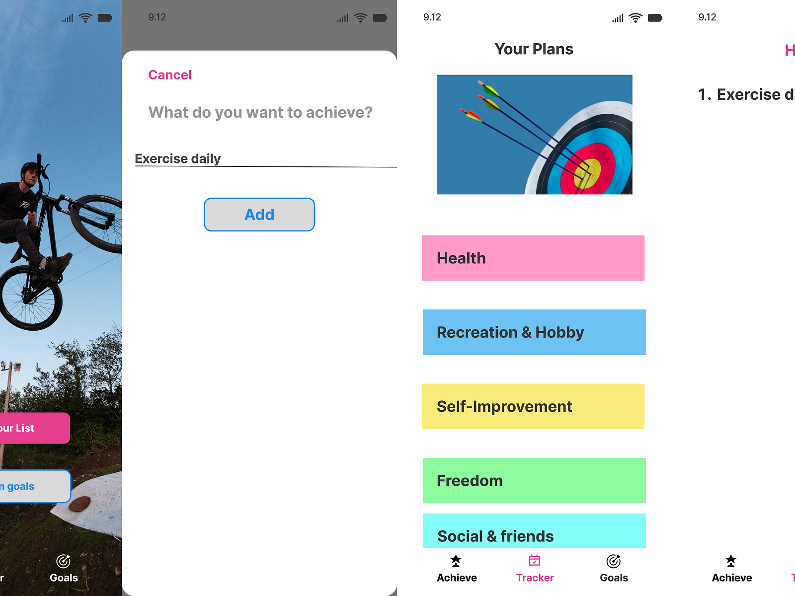 Resolution Tracker App by ROSHINE T on Dribbble