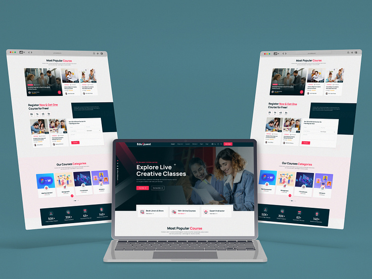 EduQuest | E-Learning Platform Website Design (LMS)🔥 by Jarviz Lab || UI/UX Design Agency.. on ...