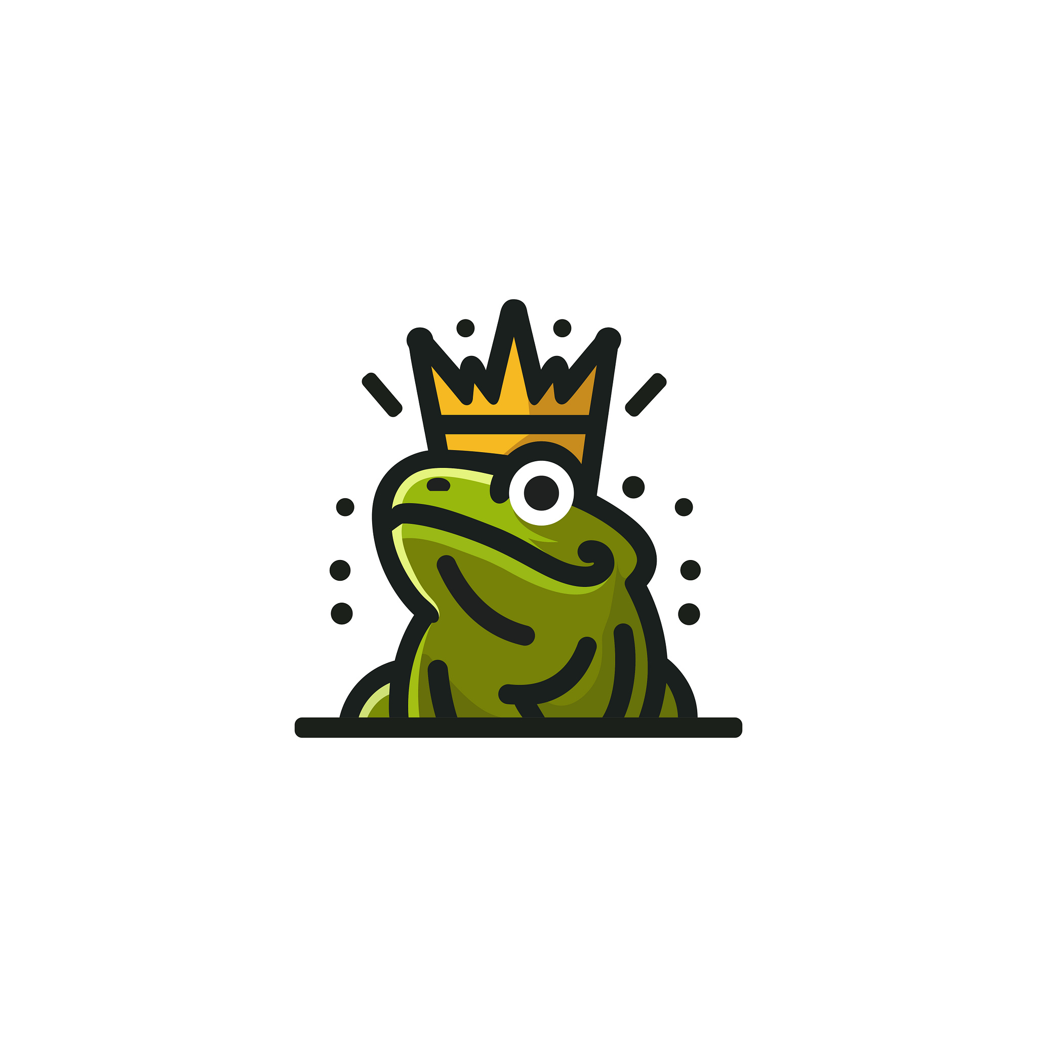 Frog King Logo by Sujay Gain on Dribbble