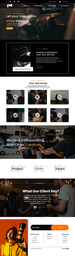 Production House Ui Design by Saurabh Guleria on Dribbble