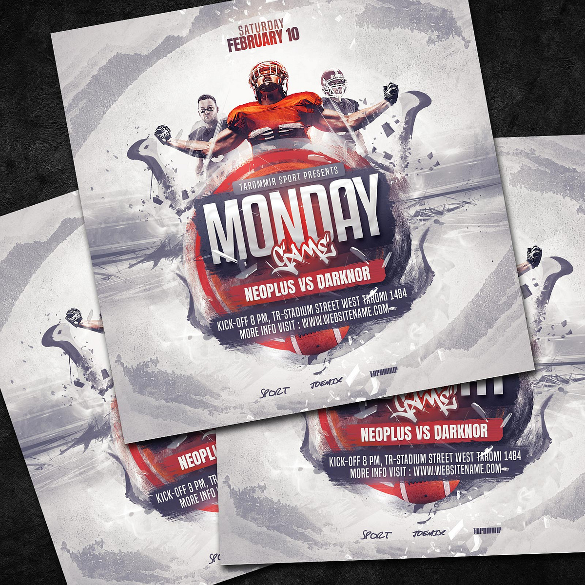 2 Football Flyer Templates by Tarommir on Dribbble