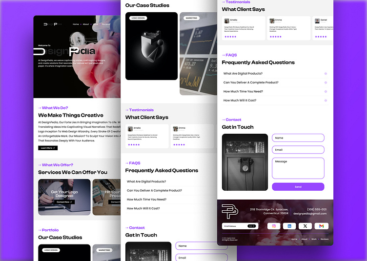DesignPedia - Portfolio web design by Hamza Hussain on Dribbble