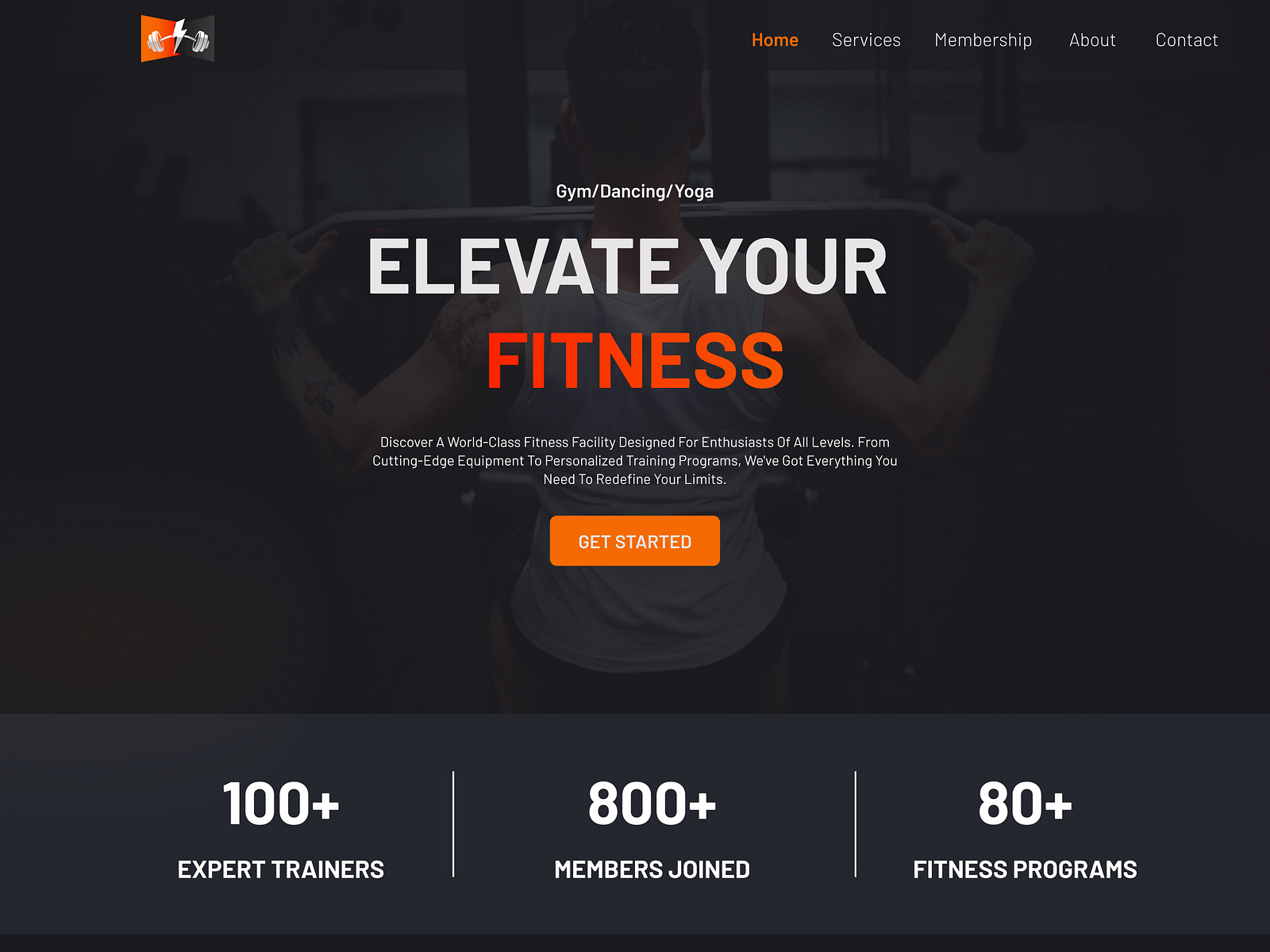 01. Gym web design, landing Page Design by asiol.design on Dribbble