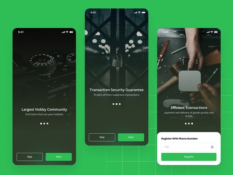 Login And Register App Screen by Akmal Farhan on Dribbble