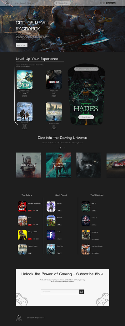Gaming Website UI/UX Design by Alexandru Catrinescu on Dribbble