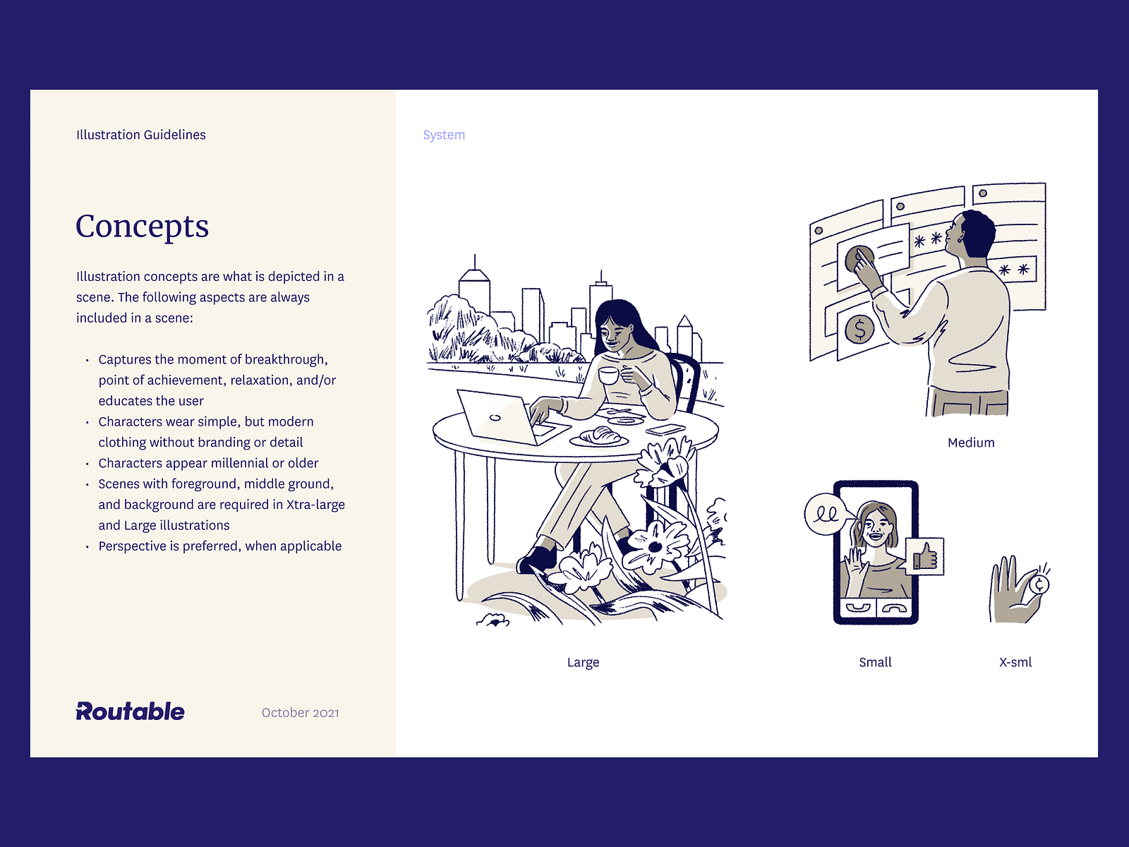 Routable illustration guidelines by Camellia Neri on Dribbble