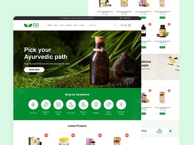 Ayurvedic Website Design by Nidish LLC on Dribbble