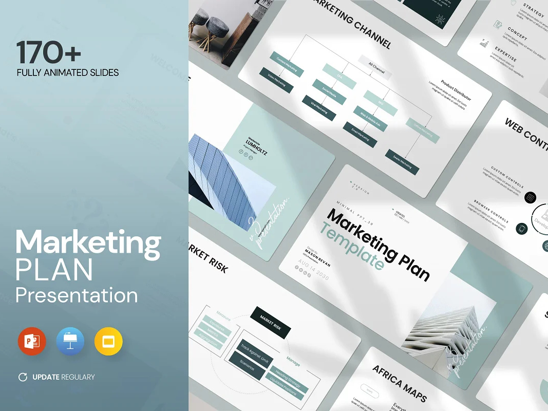 Marketing Plan Presentation Template by Shihab Hasan on Dribbble