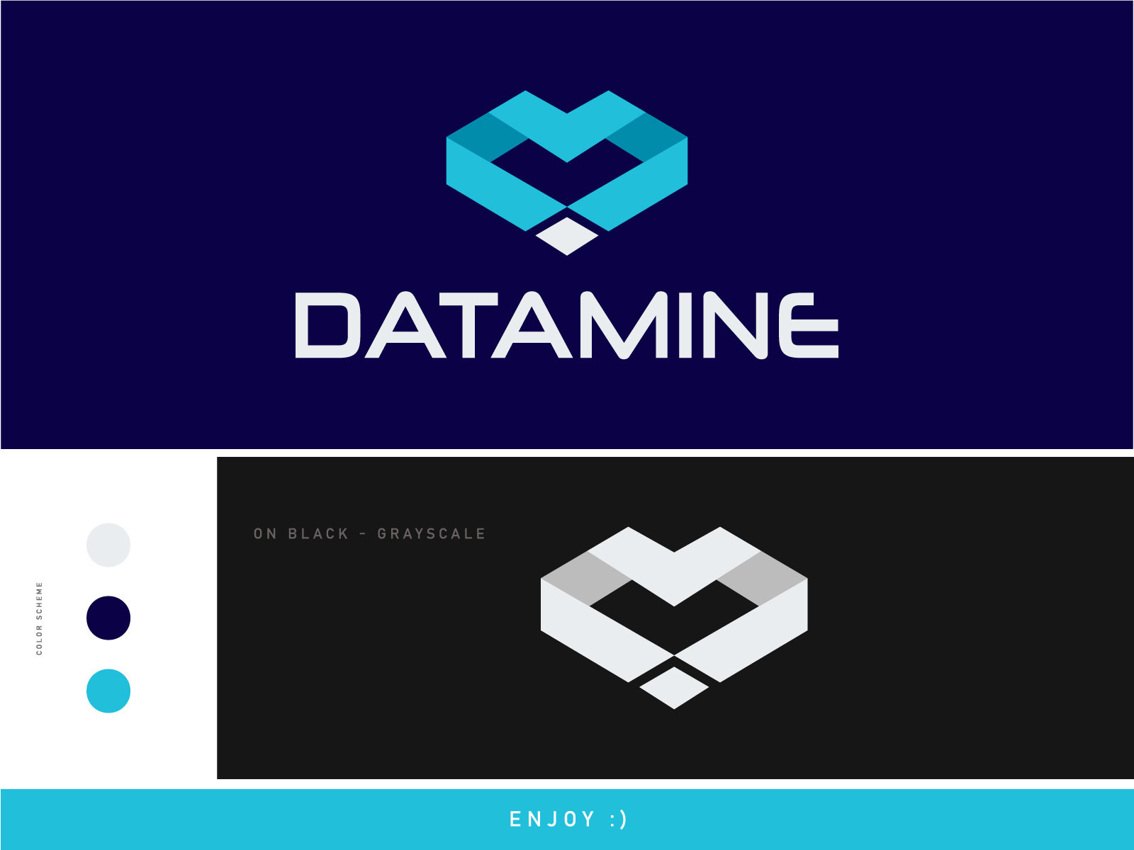 Datamine abstract logo || Branding logo by Ratim Hossain on Dribbble