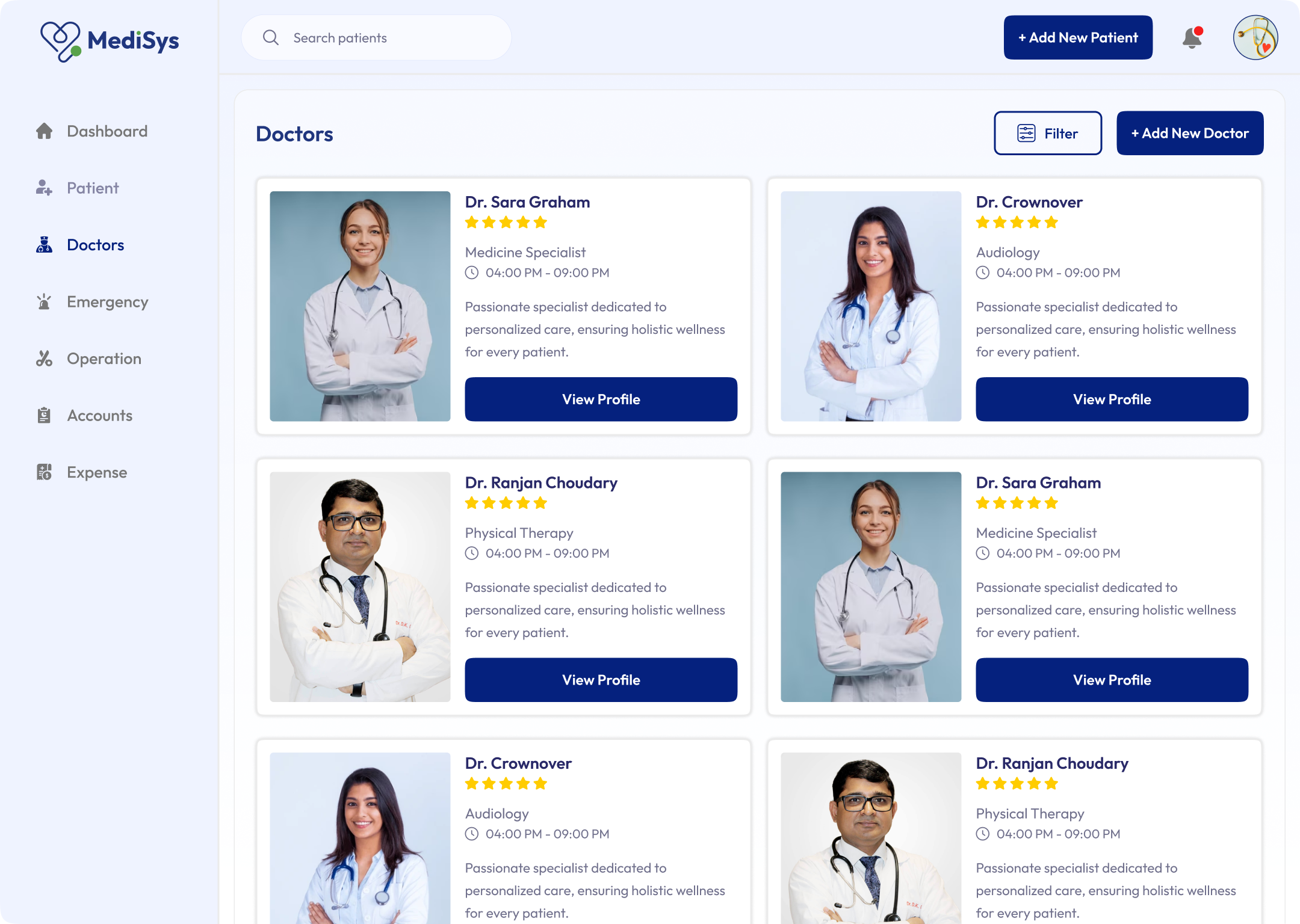 MediSys - Hospital Management Software - UI Design by YOGESH S on Dribbble