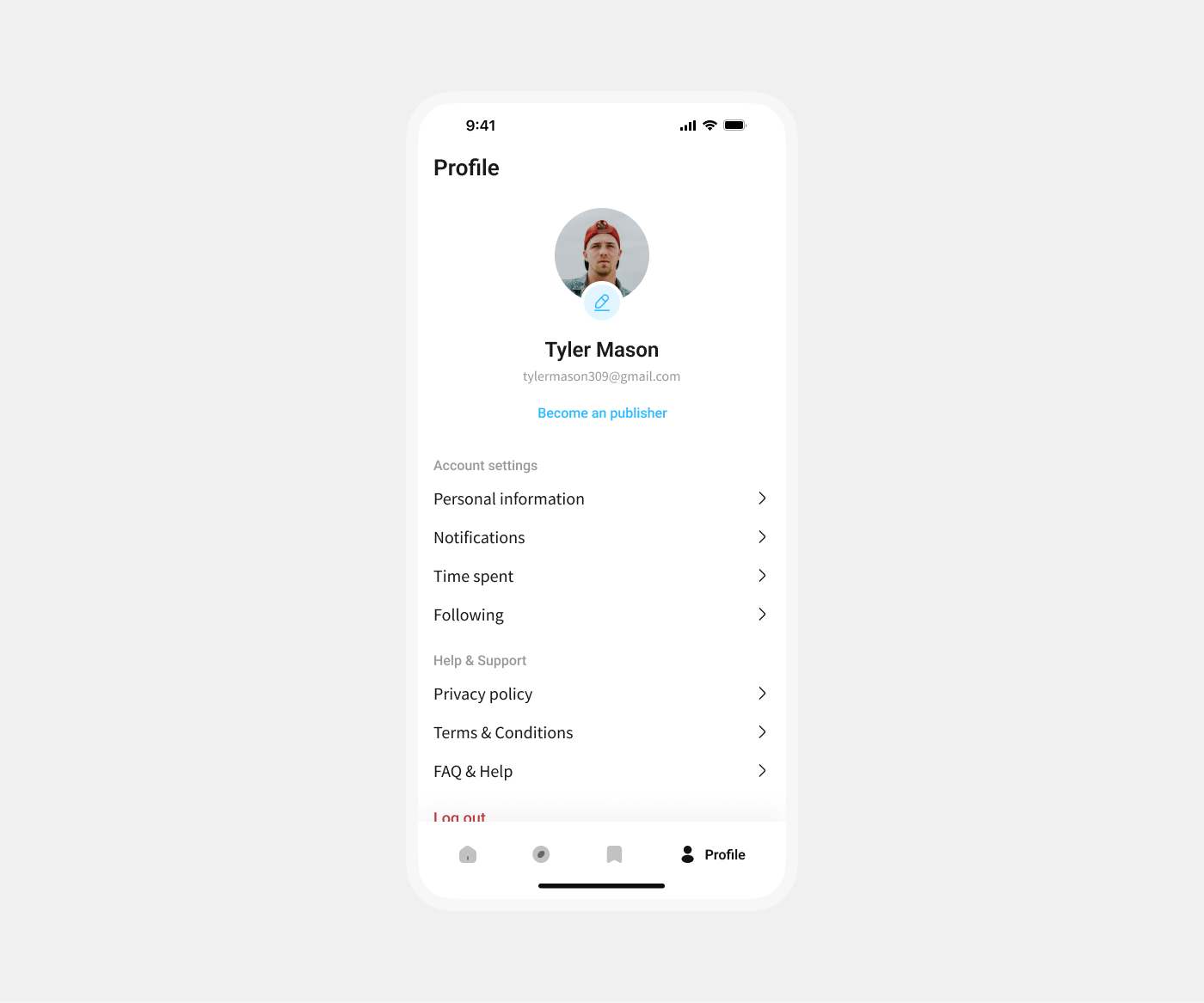 Profile screen - App Design by Sahil Mondal (AlphaCrease Creations) on ...