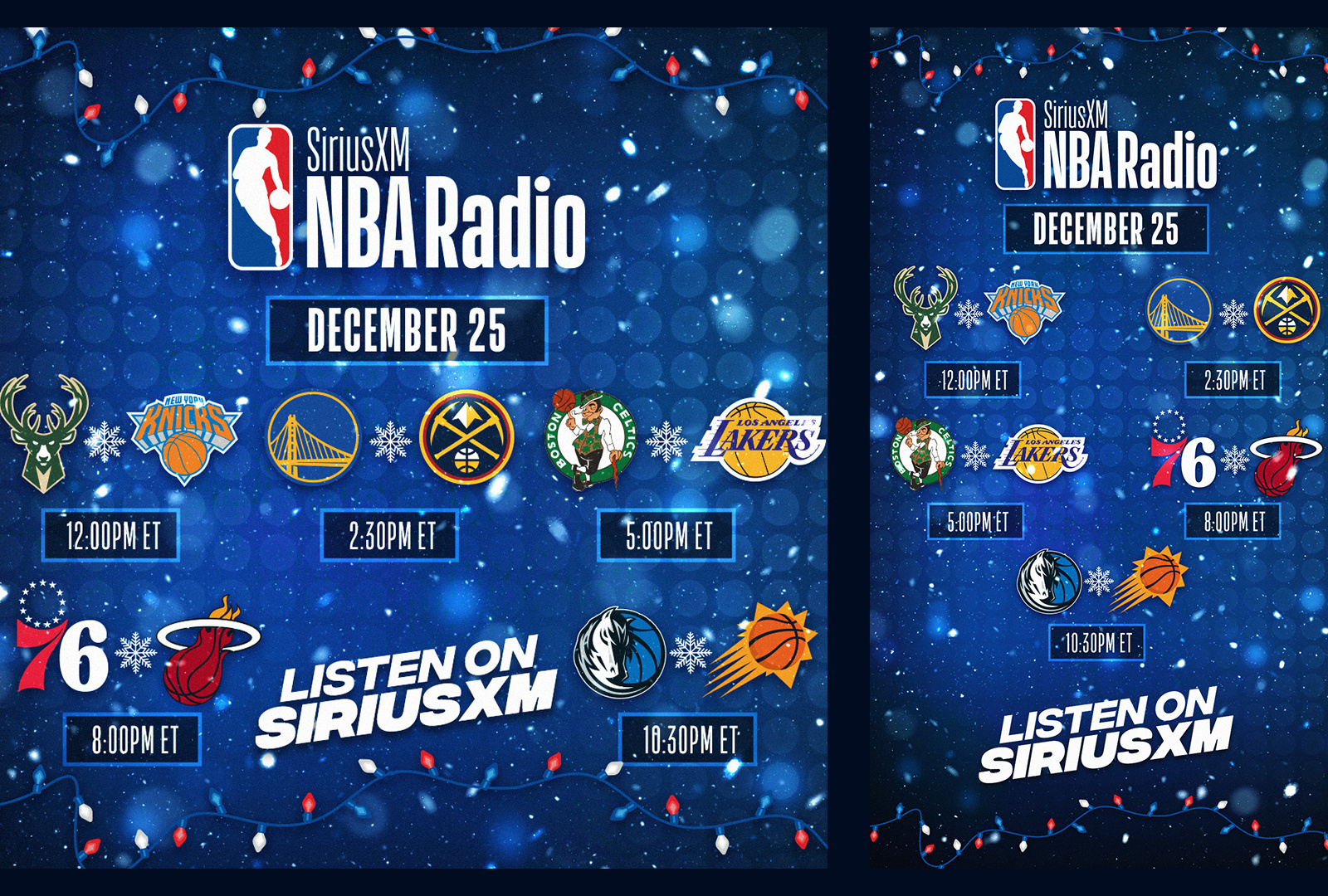SiriusXM NBA Radio XMAS Day by Justin Garand on Dribbble