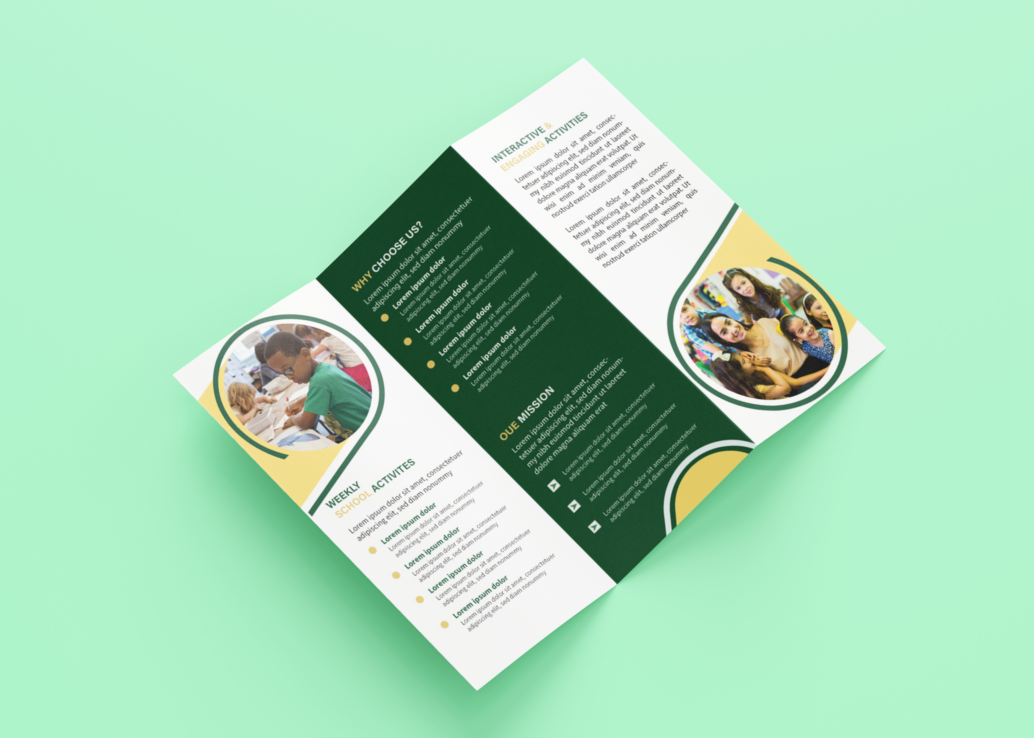 School Admission Tri-fold Brochure by Jenuk Akter on Dribbble