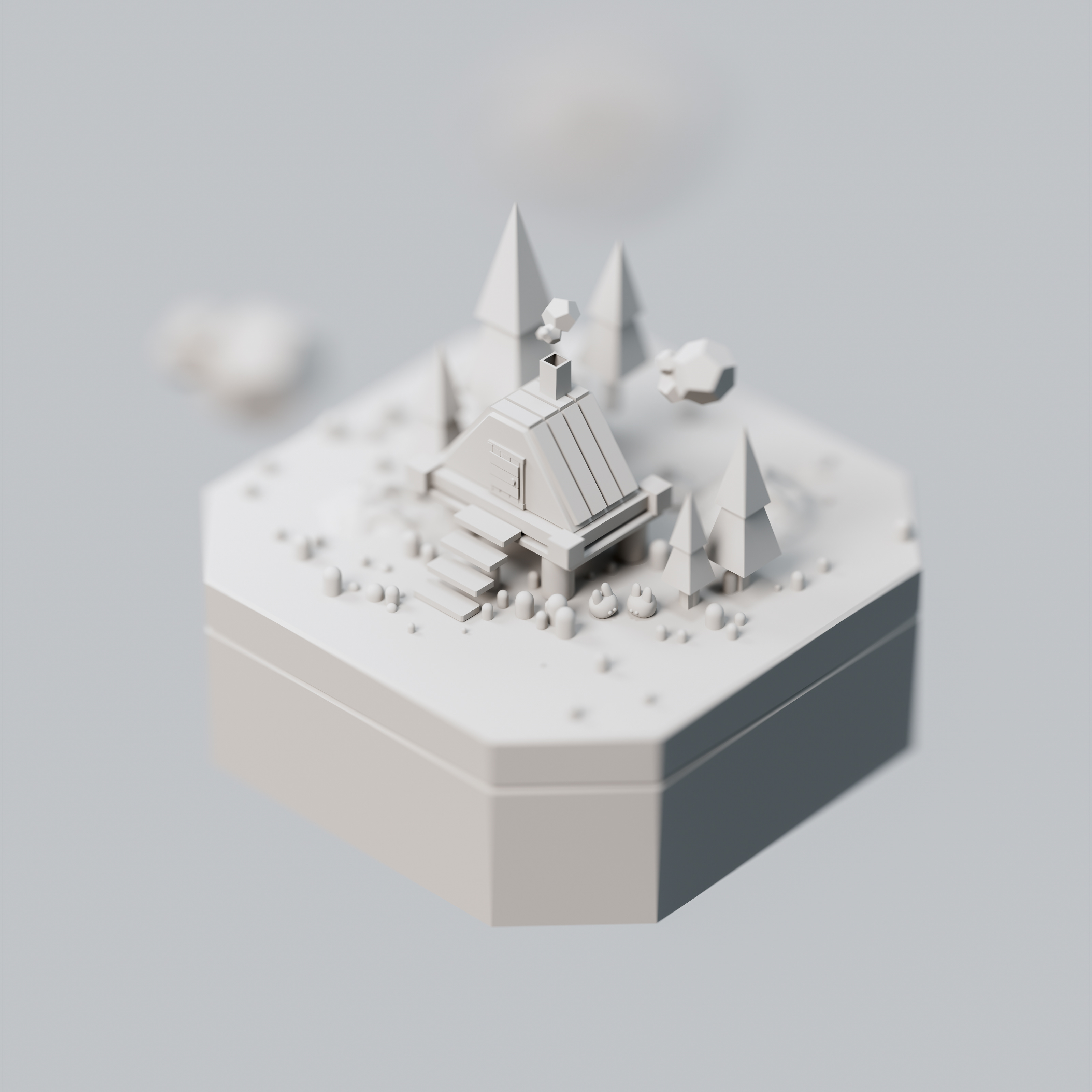 Low-poly Cute House by Tran Mau Tri Tam on Dribbble