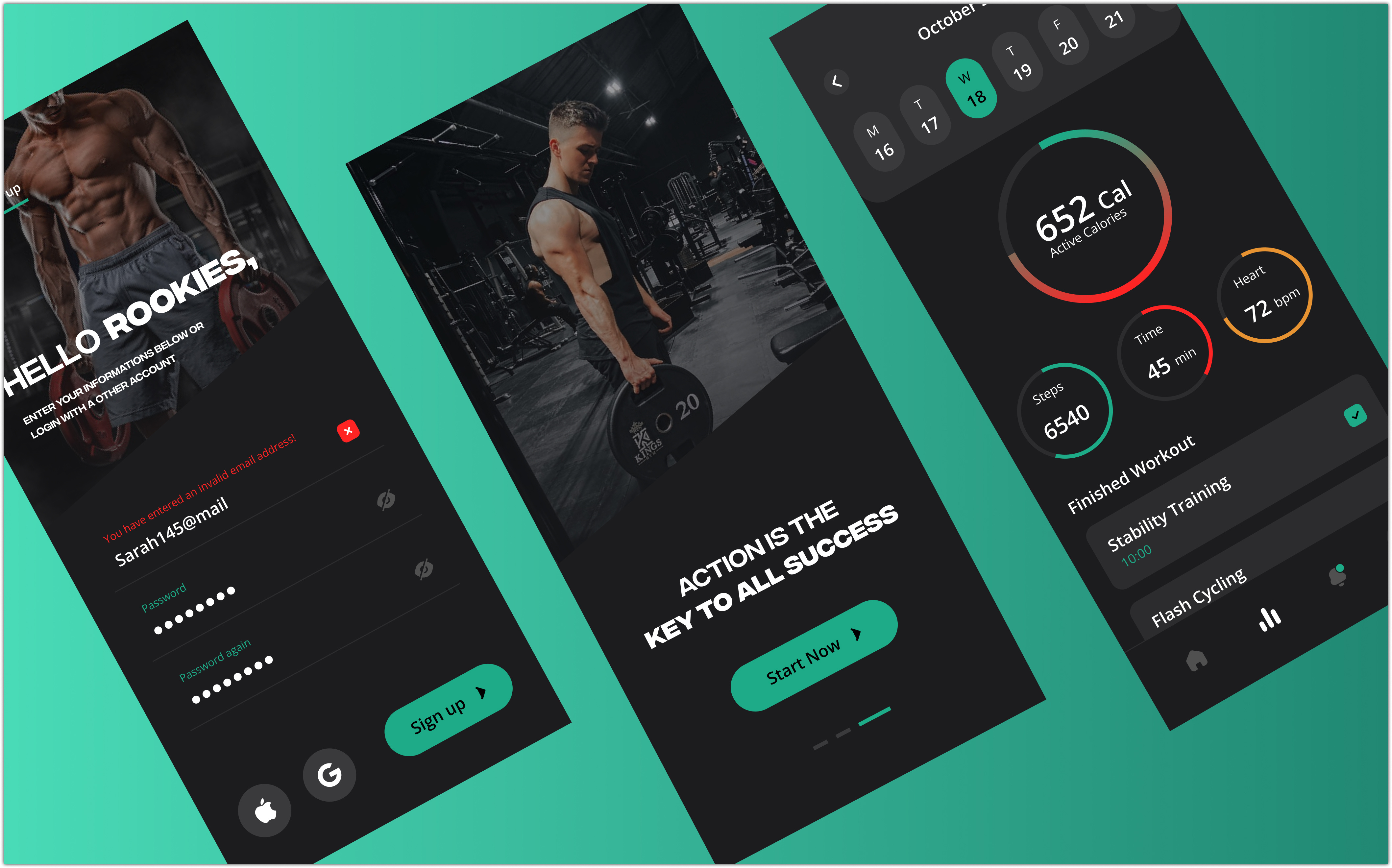 Gym App UI Design by Naqvid on Dribbble