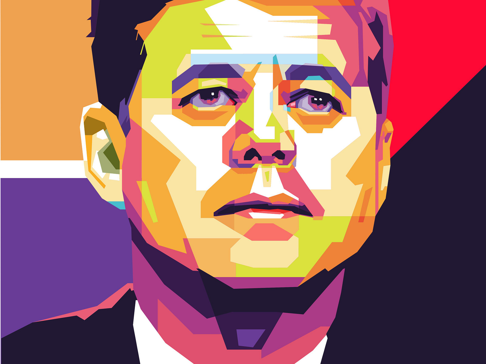 John F kenedy pop art portrait by Sanggi Design on Dribbble