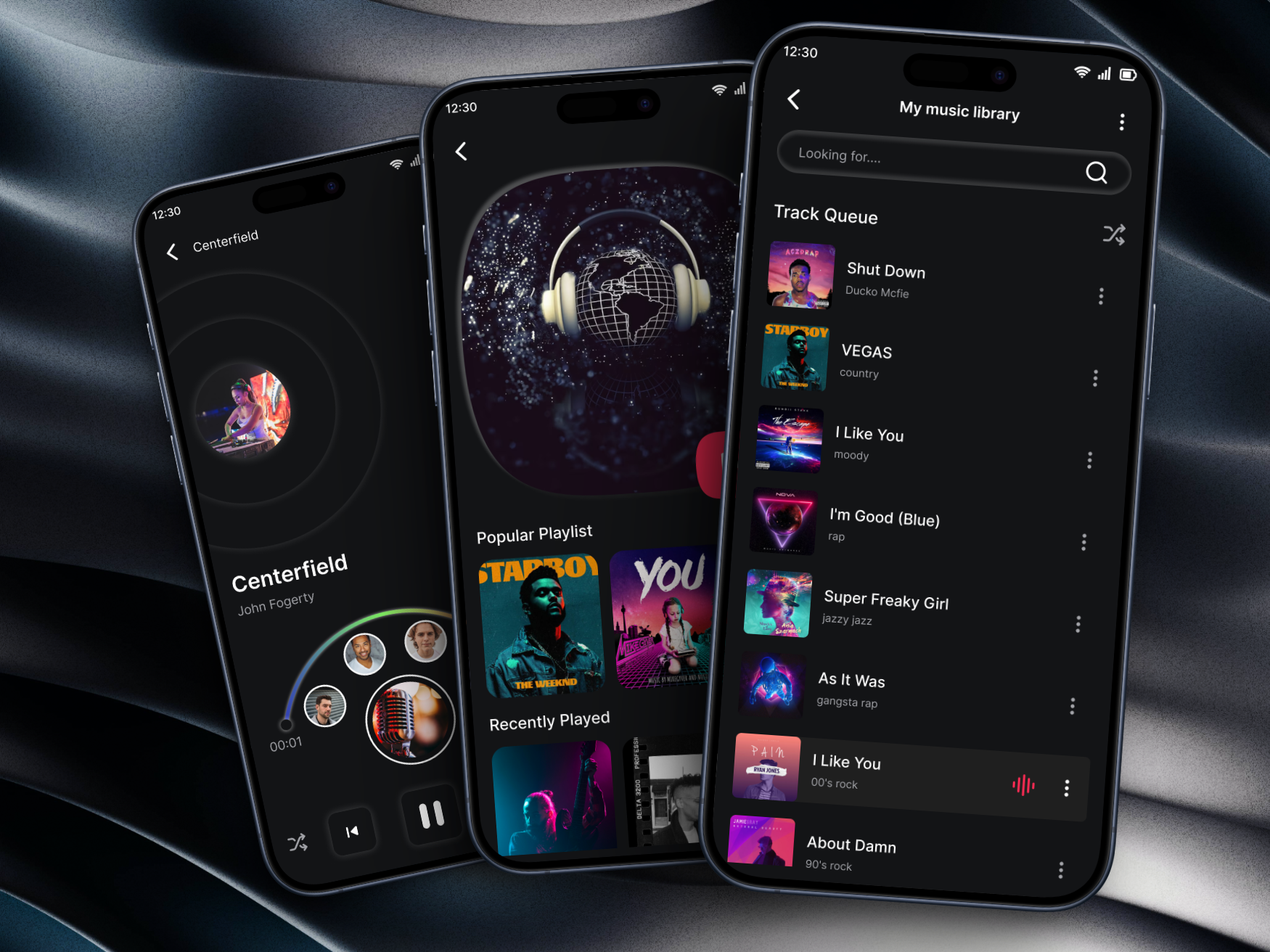 Music app by Tipu Rishi on Dribbble