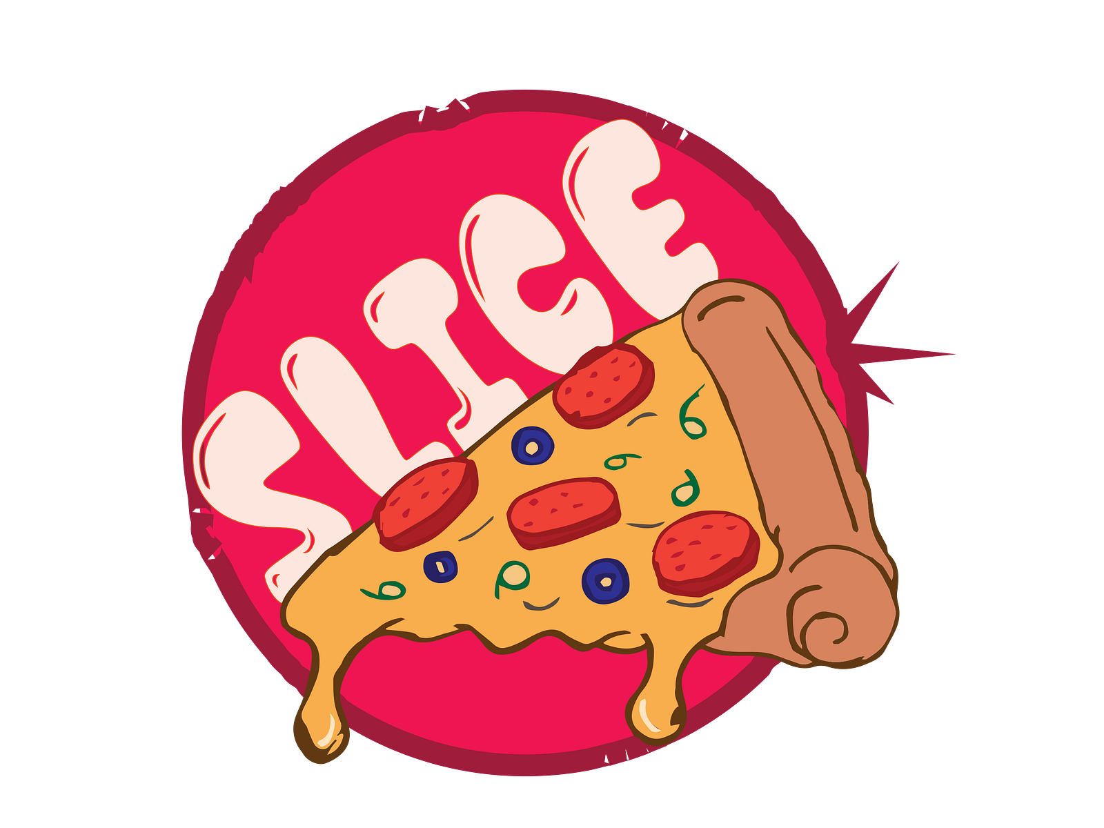 SLICE PIZZA LOGO by Kishor on Dribbble