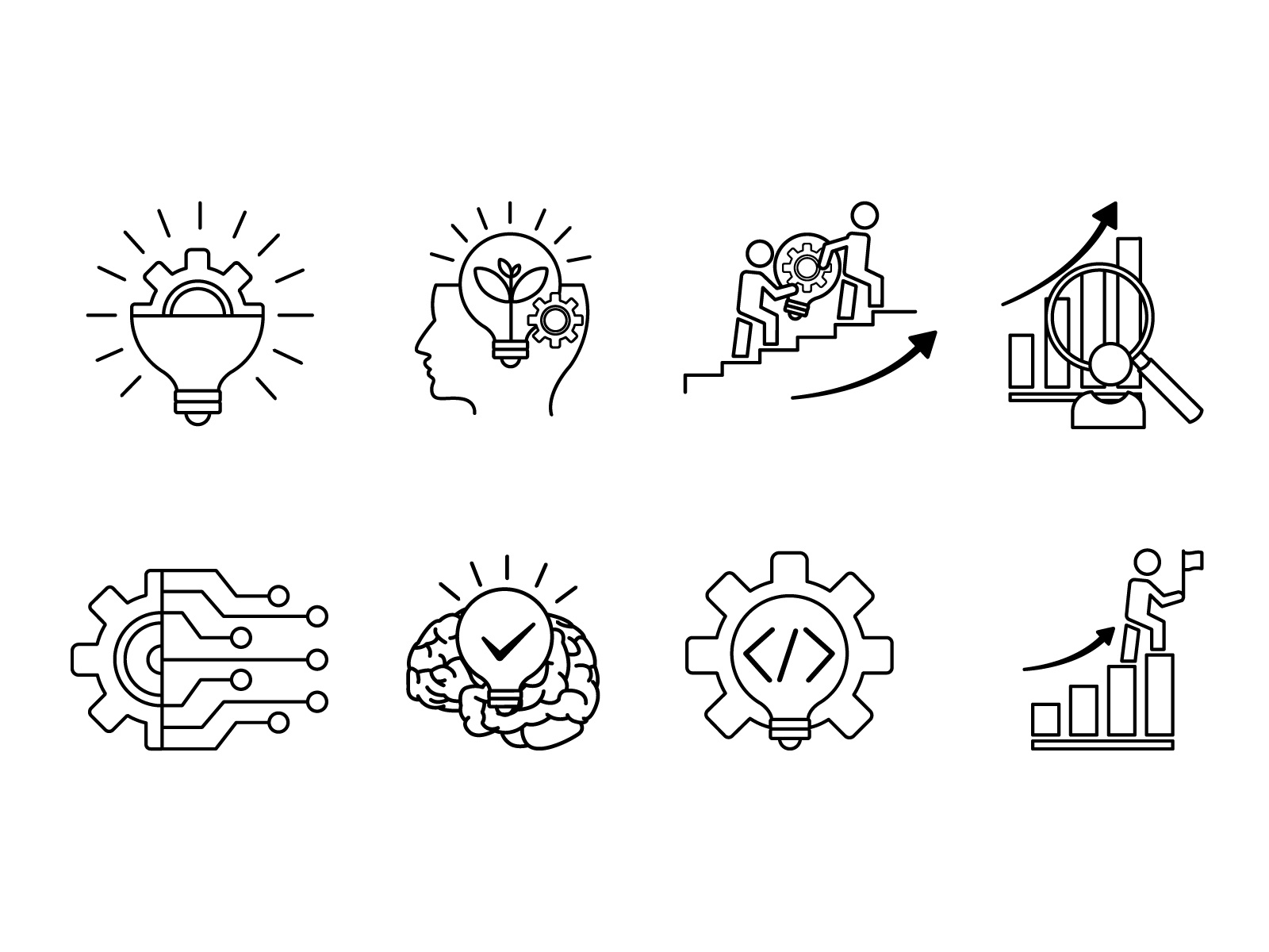 Innovation Icons by Yuliia Doronenkova on Dribbble