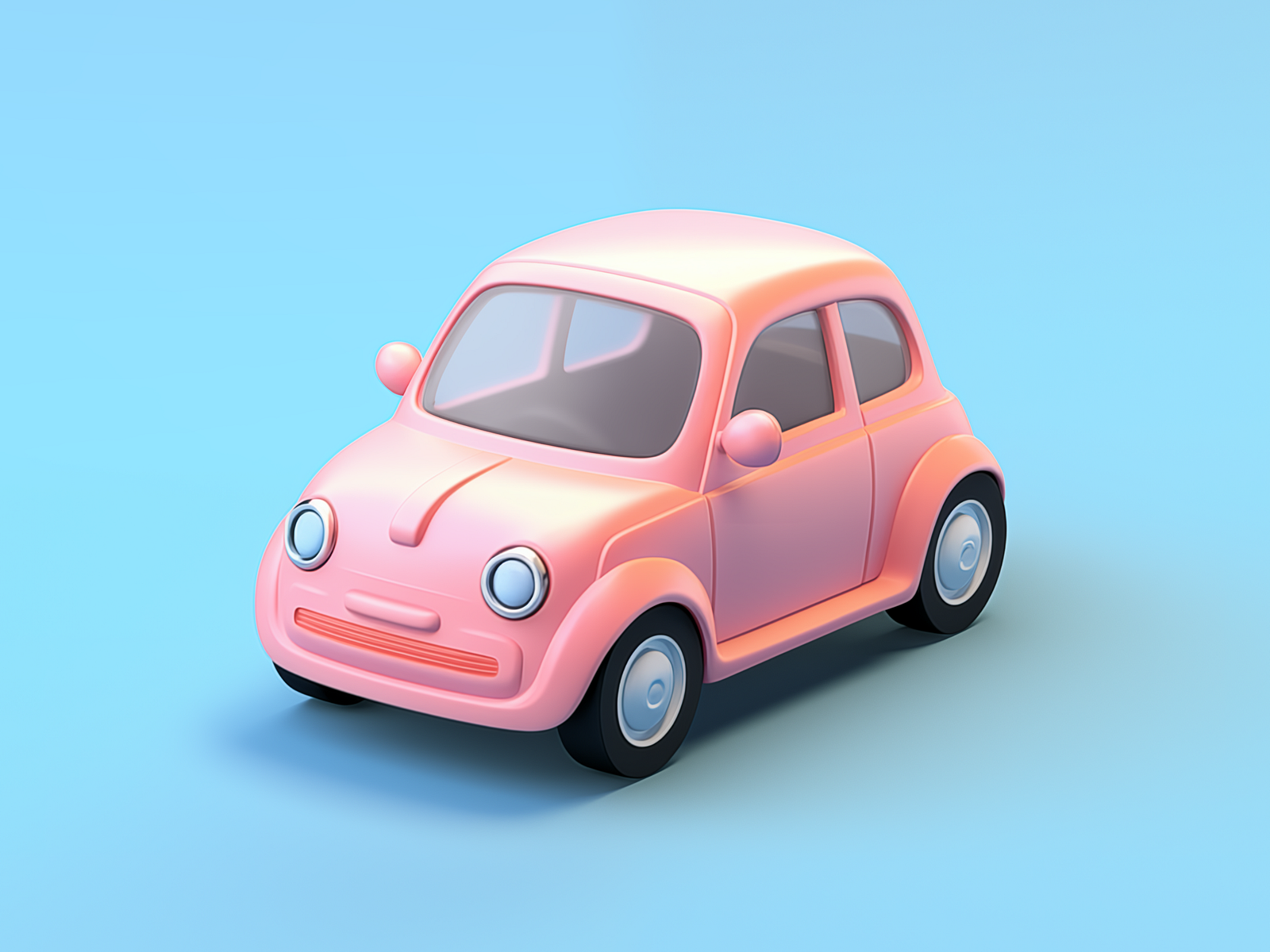 3D Pastel Car, 3D Cartoon Car, 3D Pastel Cartoon Car by Gerdoo on Dribbble