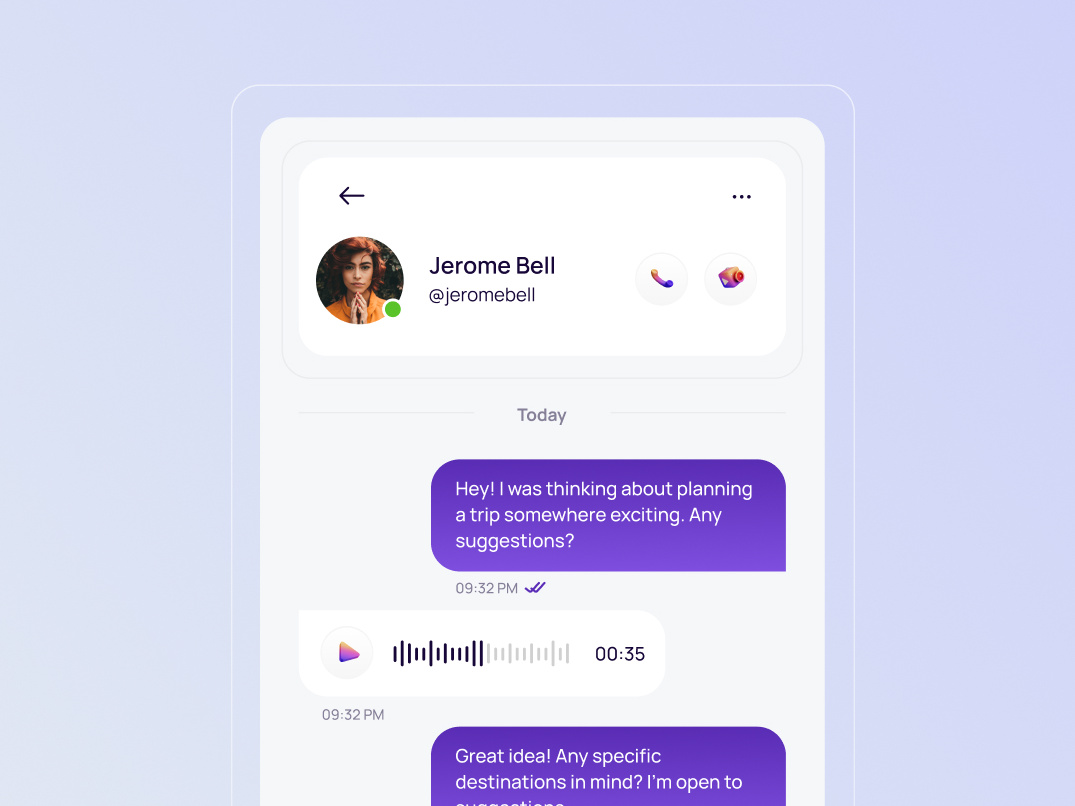 Chat Mobile App Design by Amin Salehi on Dribbble