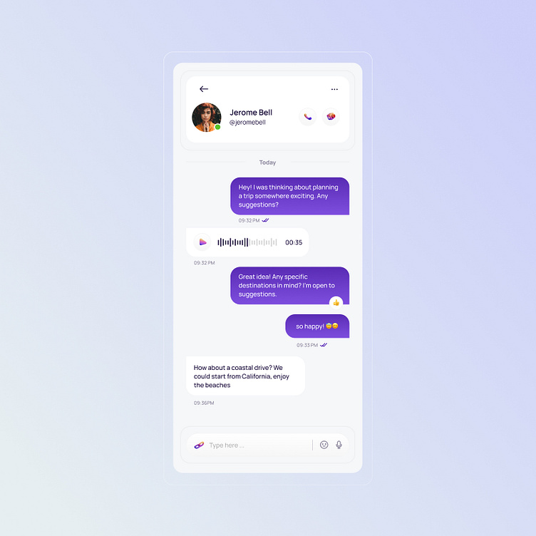 Chat Mobile App Design by Amin Salehi on Dribbble
