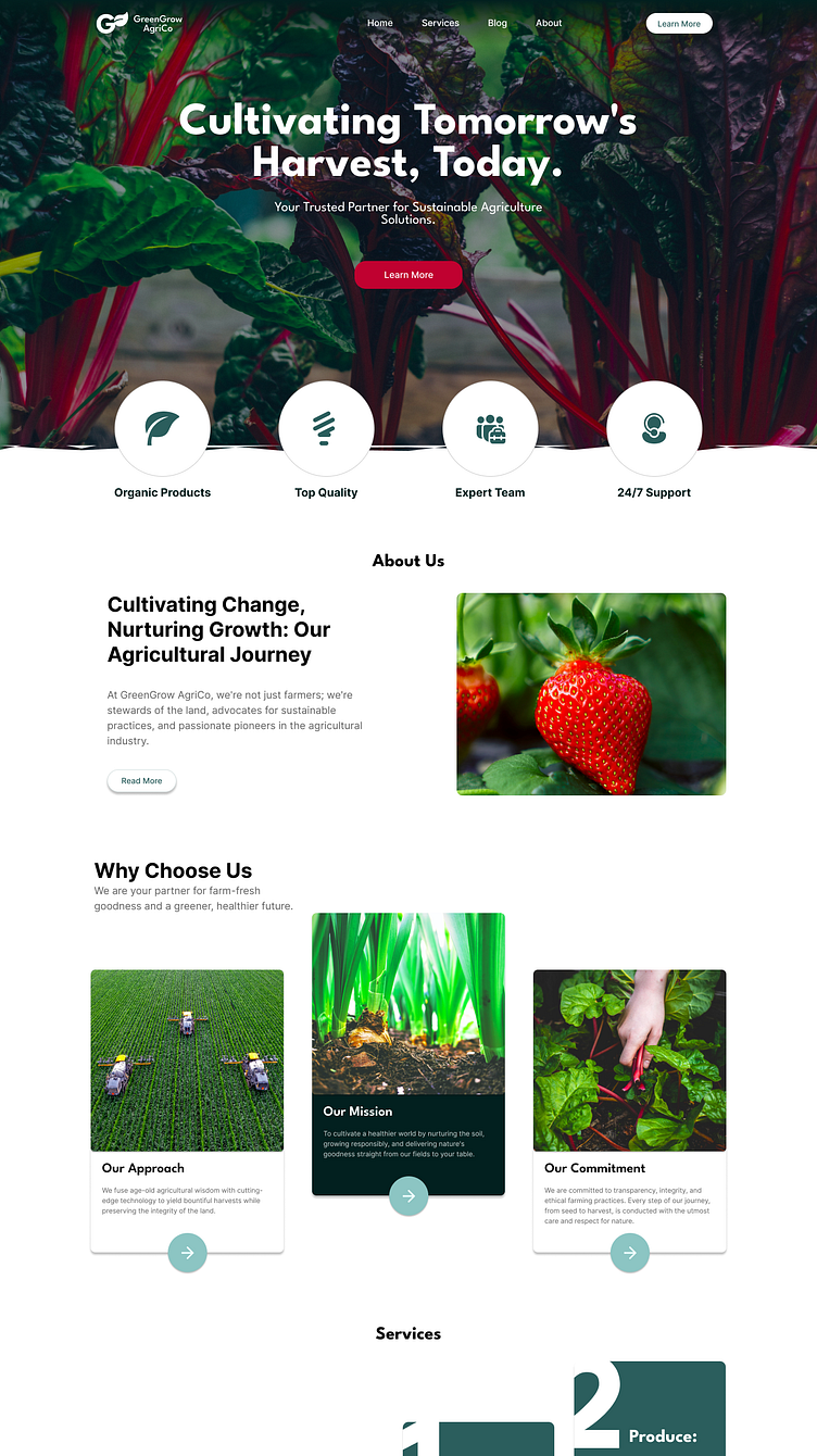 Landing Page Inspiration Agric-Tech Website by Olayinka Akinlotan on ...