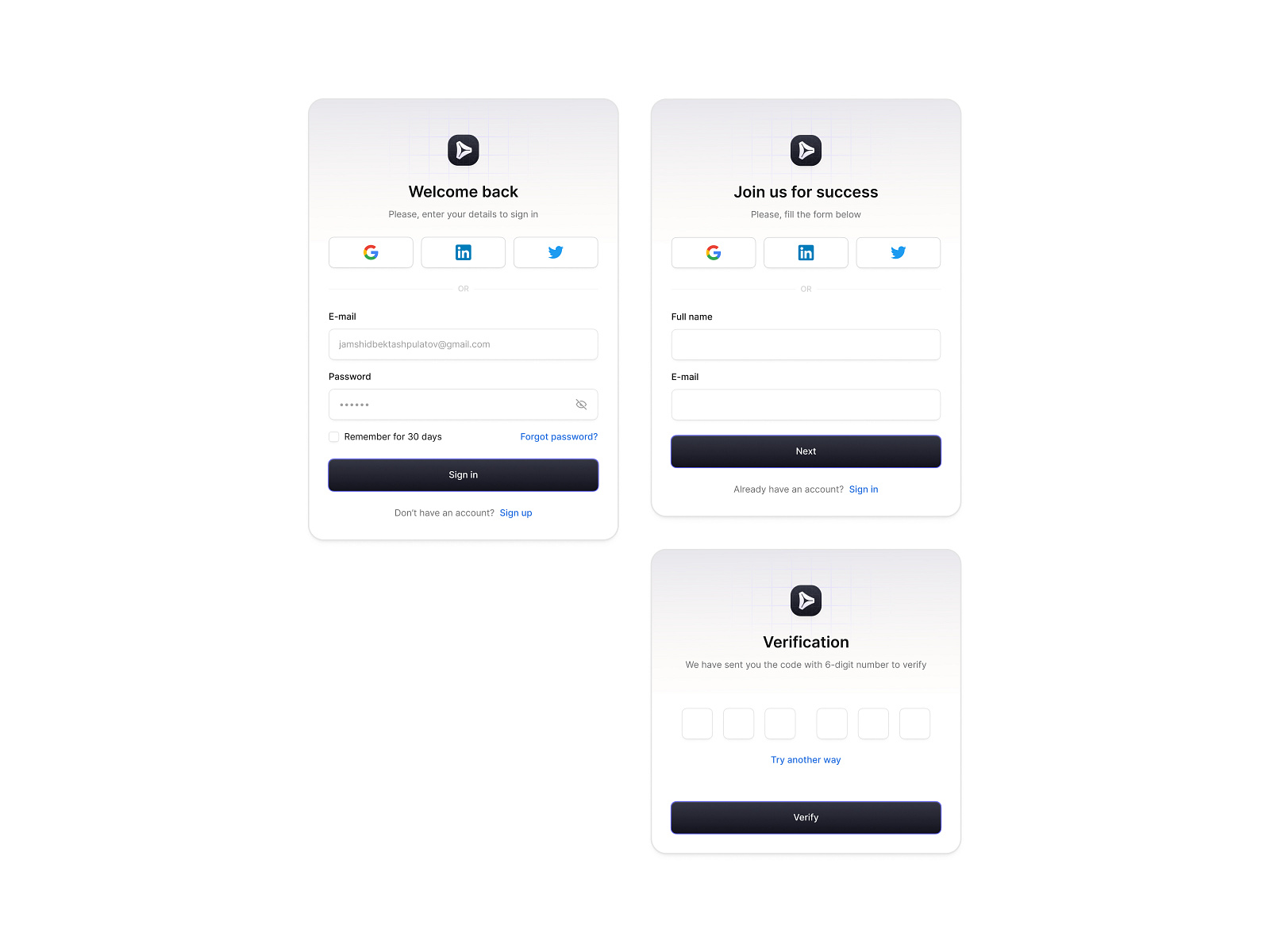 Onboarding cards by Jamik on Dribbble