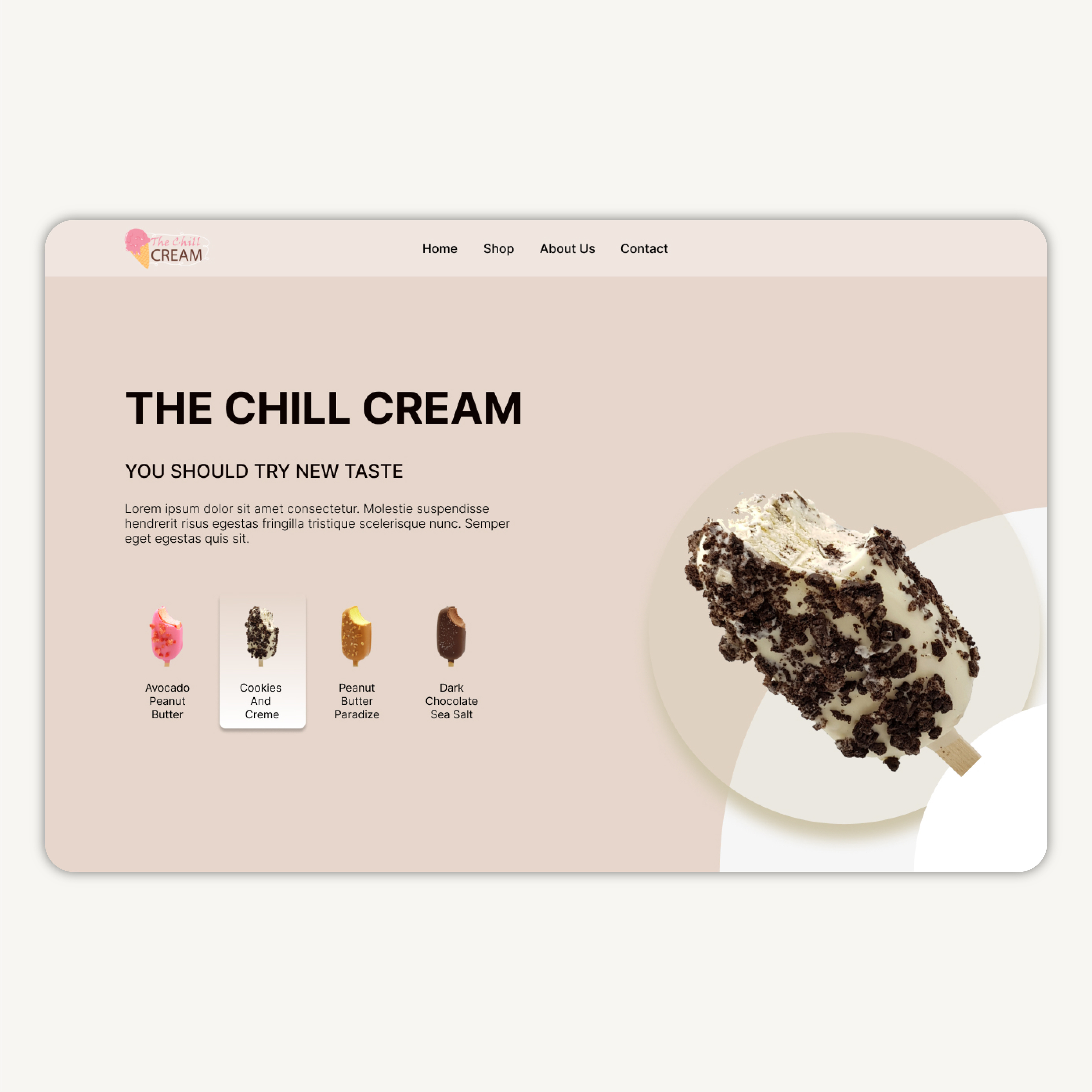 03. Ice cream web design I figma by asiol.design on Dribbble