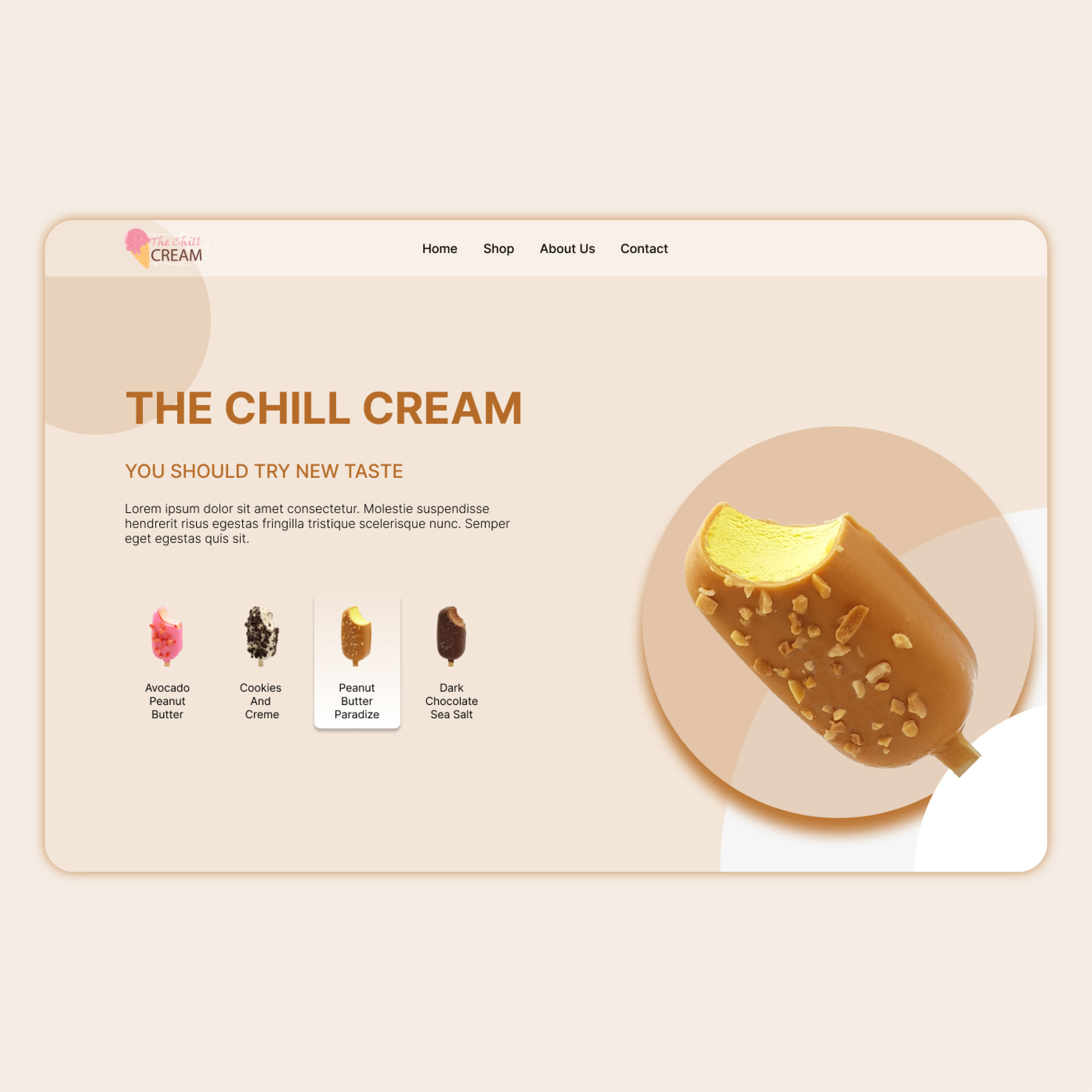 03. Ice cream web design I figma by asiol.design on Dribbble