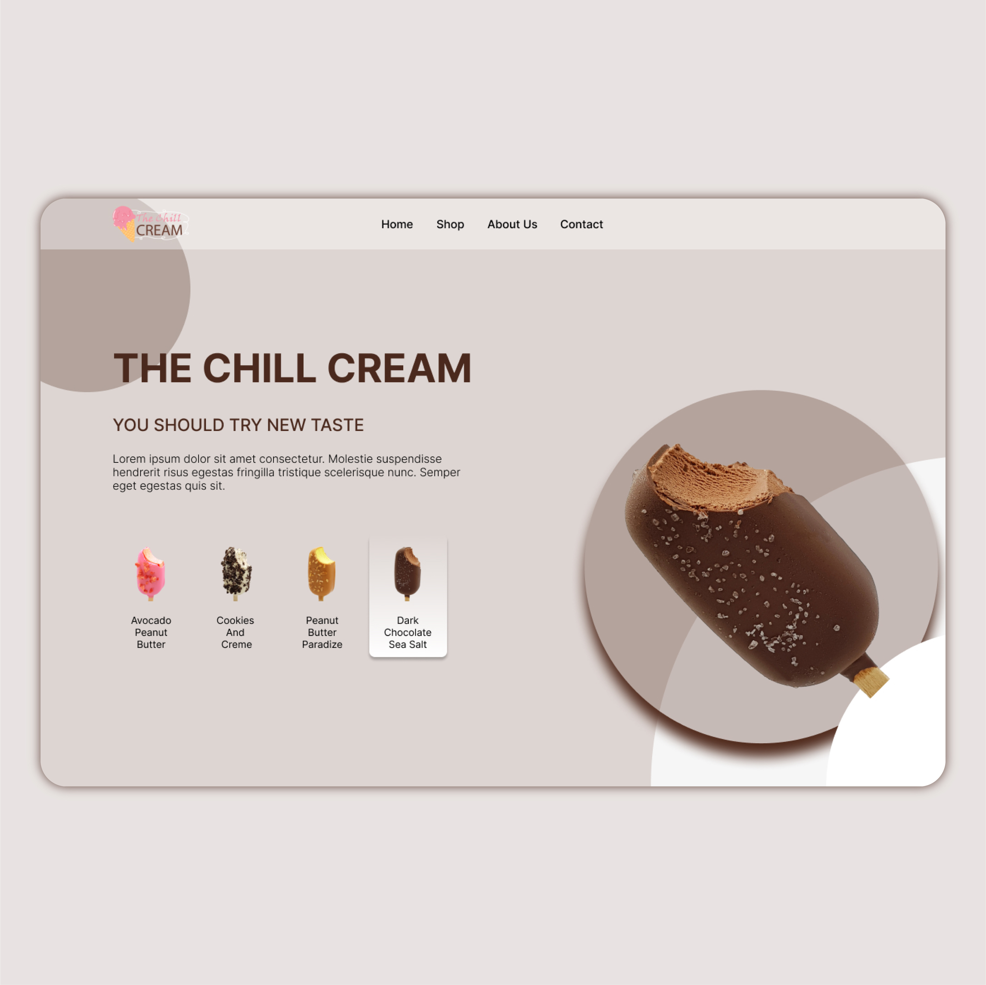 03. Ice cream web design I figma by asiol.design on Dribbble