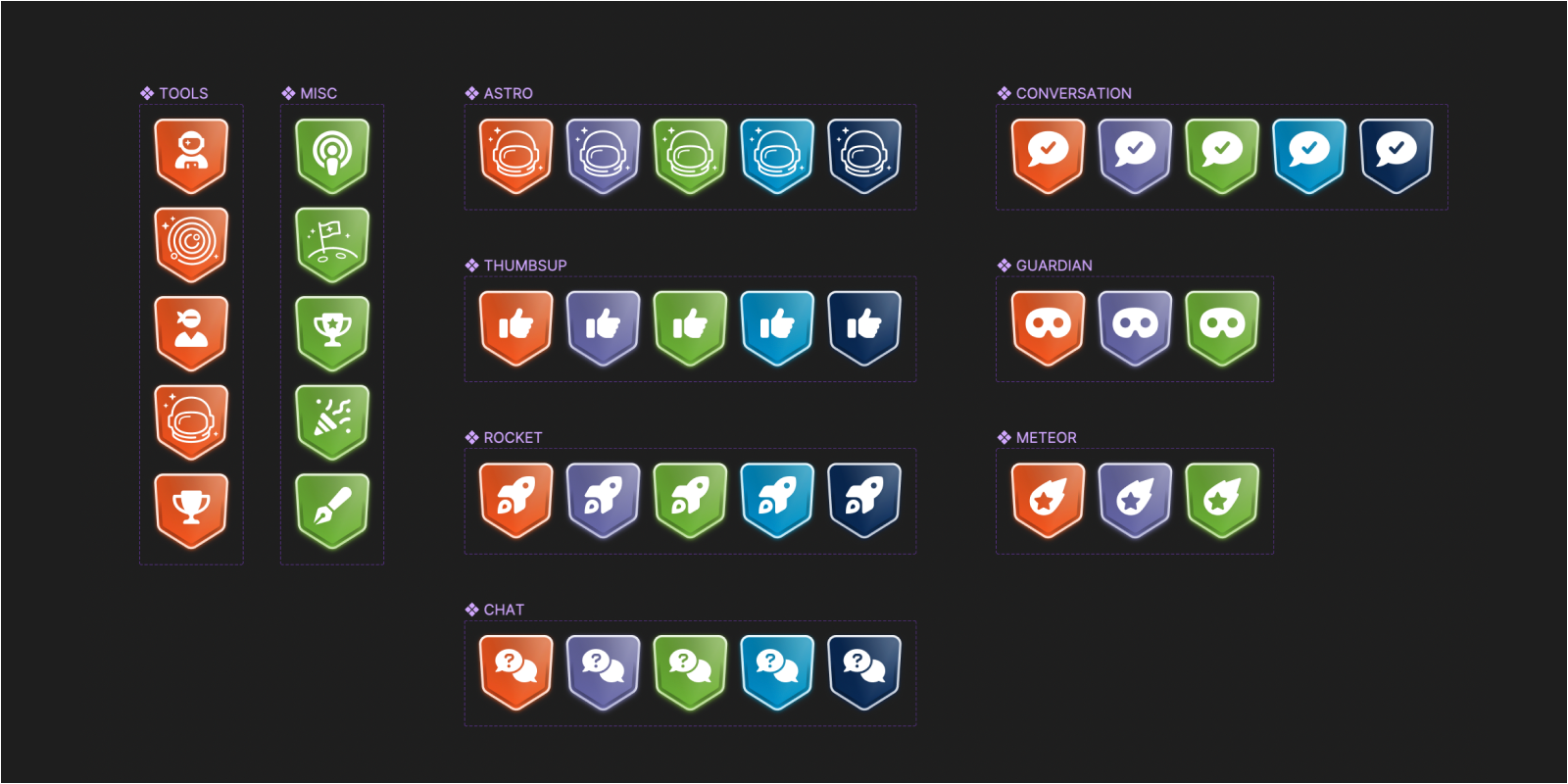 Badge System Creation by Sebastian Vitis on Dribbble