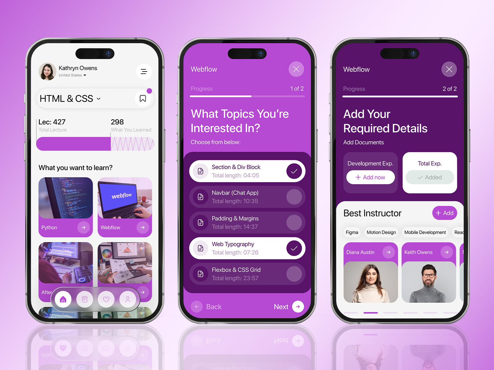 Mobile App Ui Design Upskilling App By Ayub Shaikh On Dribbble 