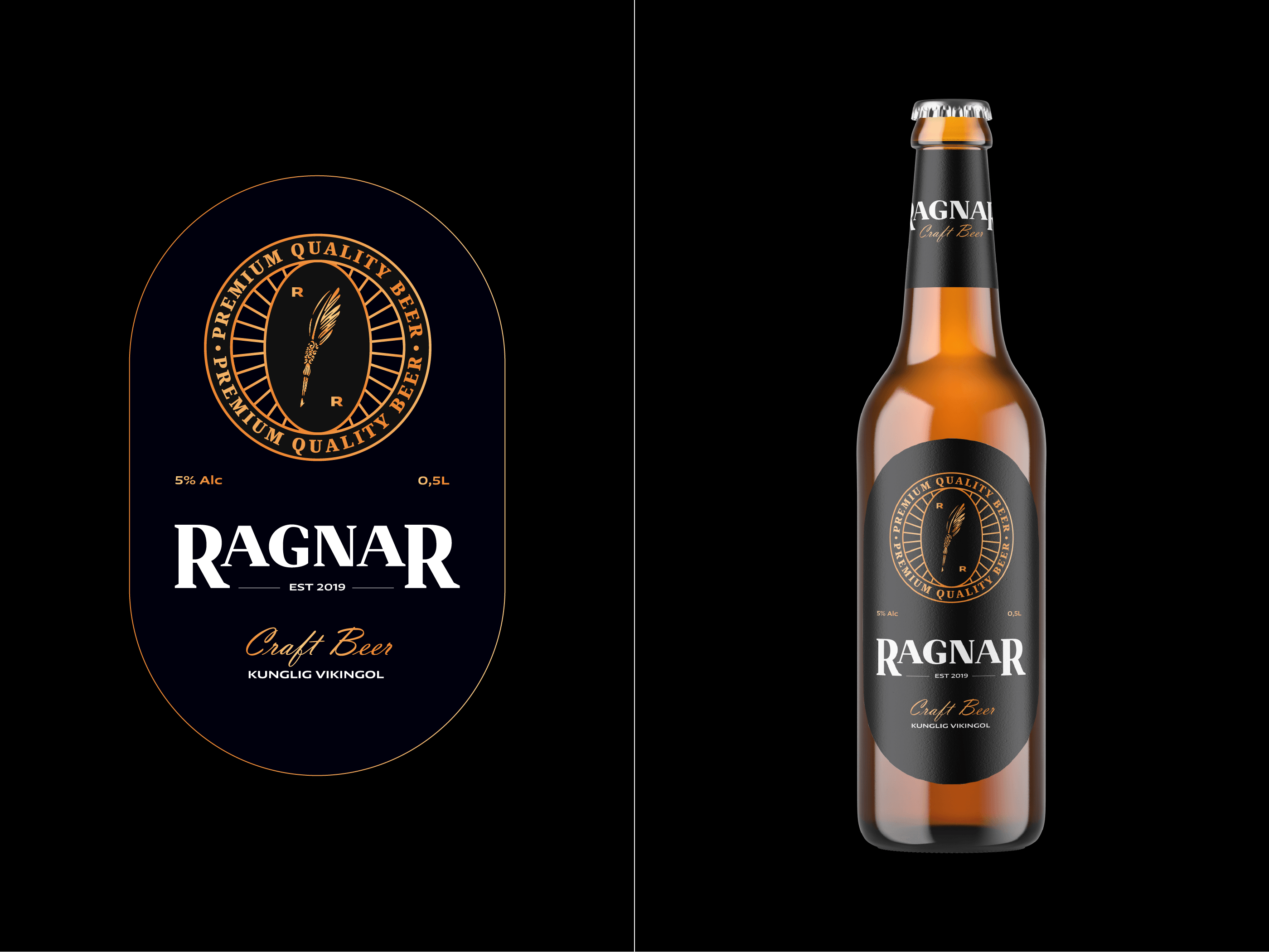 Ragnar - Premium Beer Label by Victoria Gasanova on Dribbble